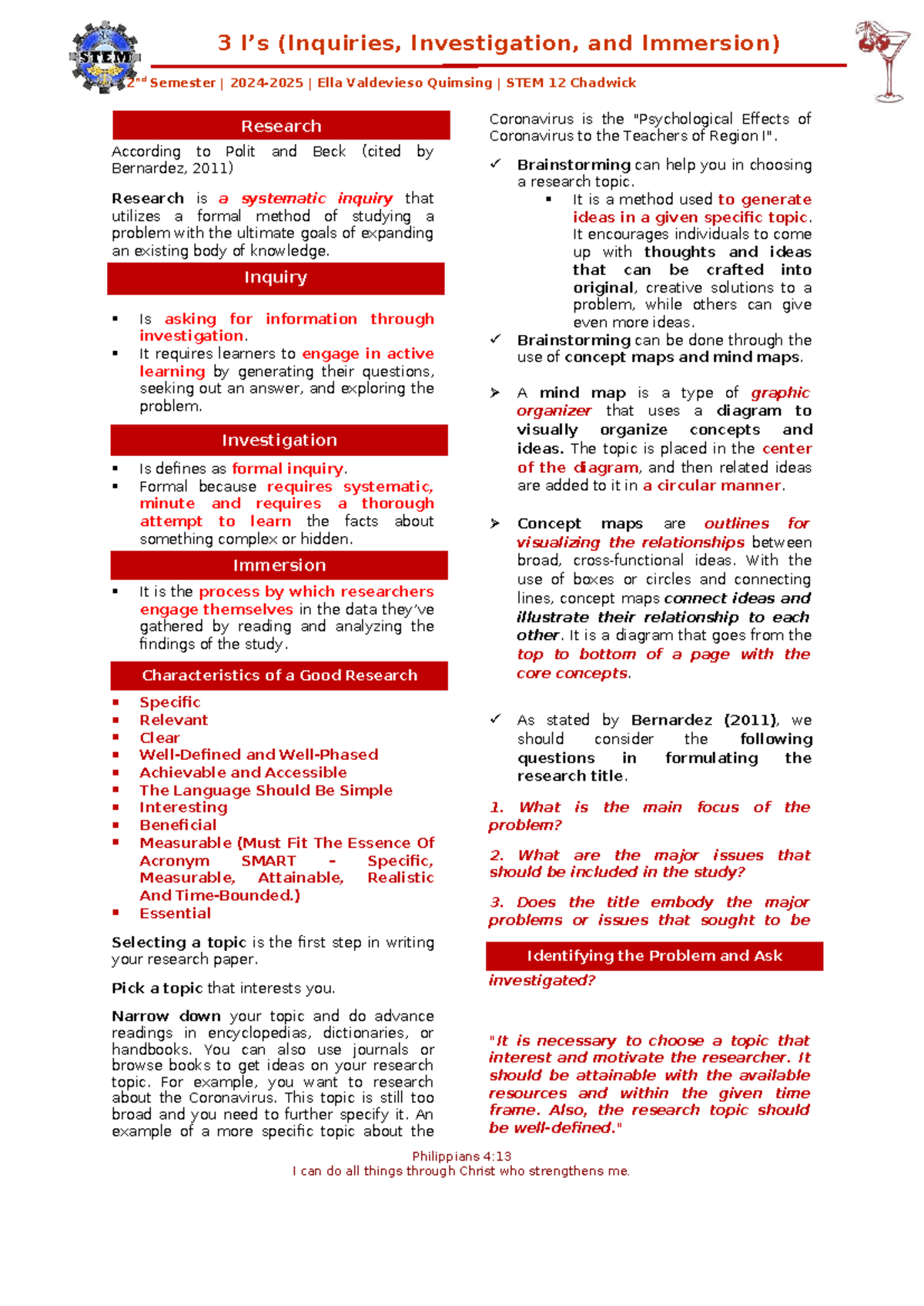 3 I's Inquiries, Investigations and Immersion - 3 I’s (Inquiries ...