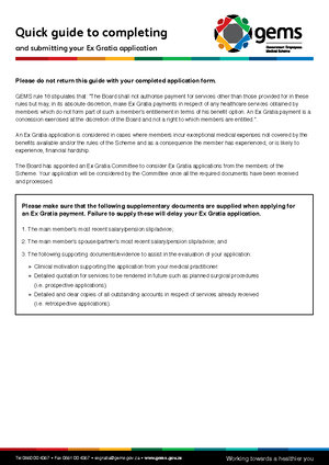 18068 - GEMS - 2018 - Ex Gratia Forms 2019 - Quick guide to completing ...
