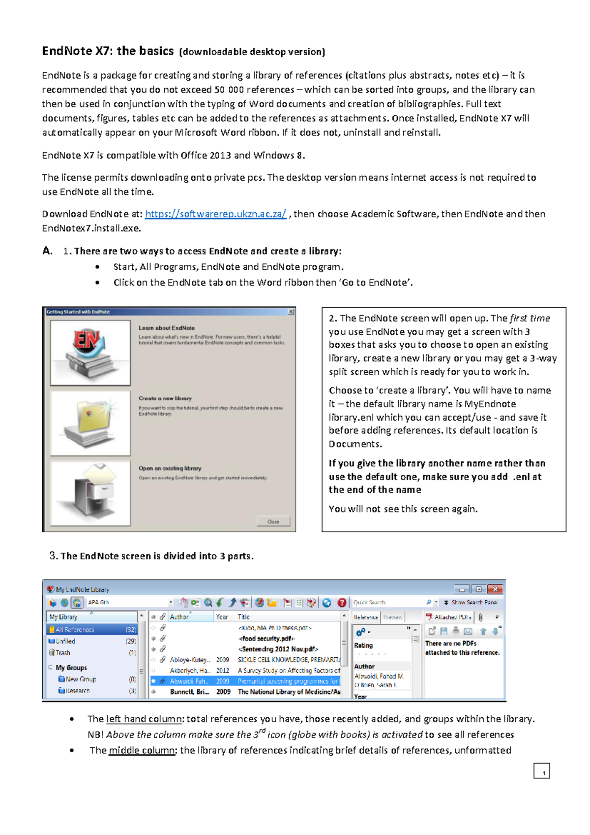 Basic Guide to EndNote X7: Instruction Manual for Reference Management - Studocu