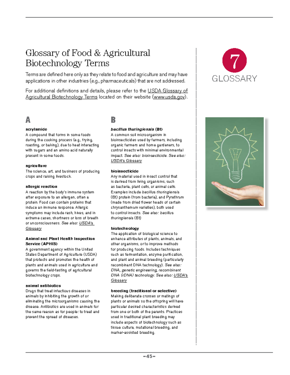 18. Glossary of Food and Agricultural Biotechnology Terms (Article ...