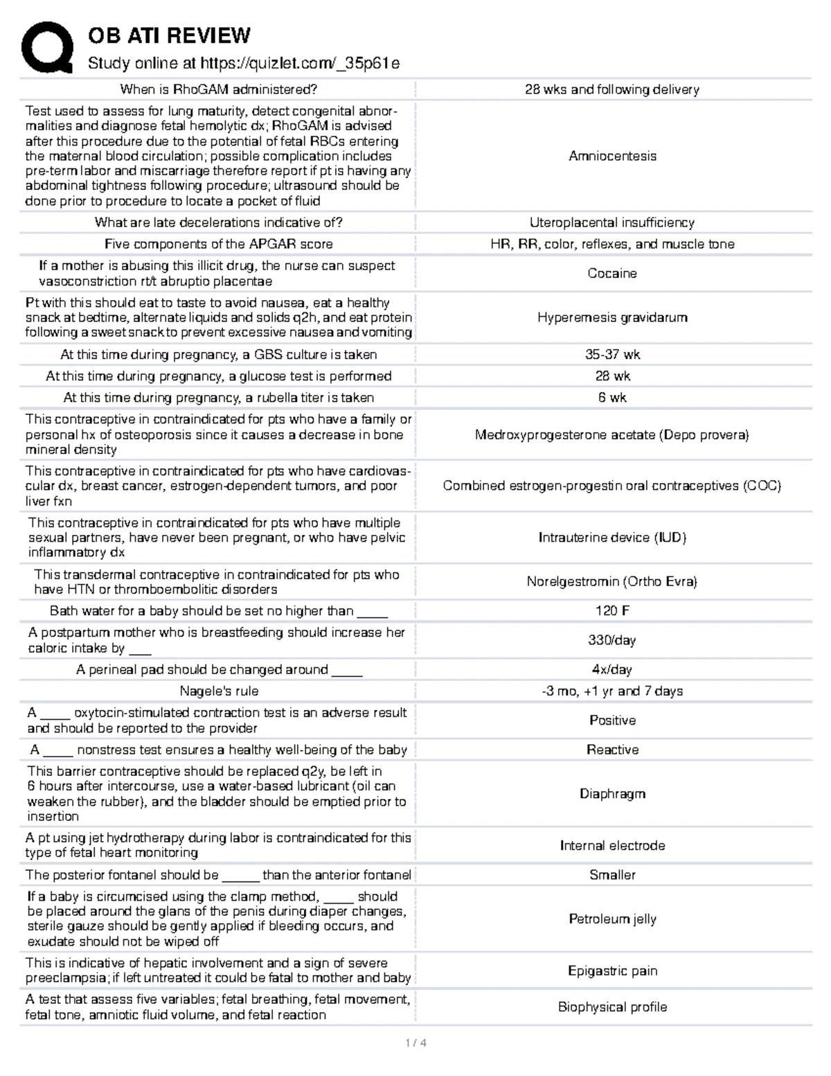 ATI Focused Review RN Maternal Newborn Practice B - Score & Safety ...