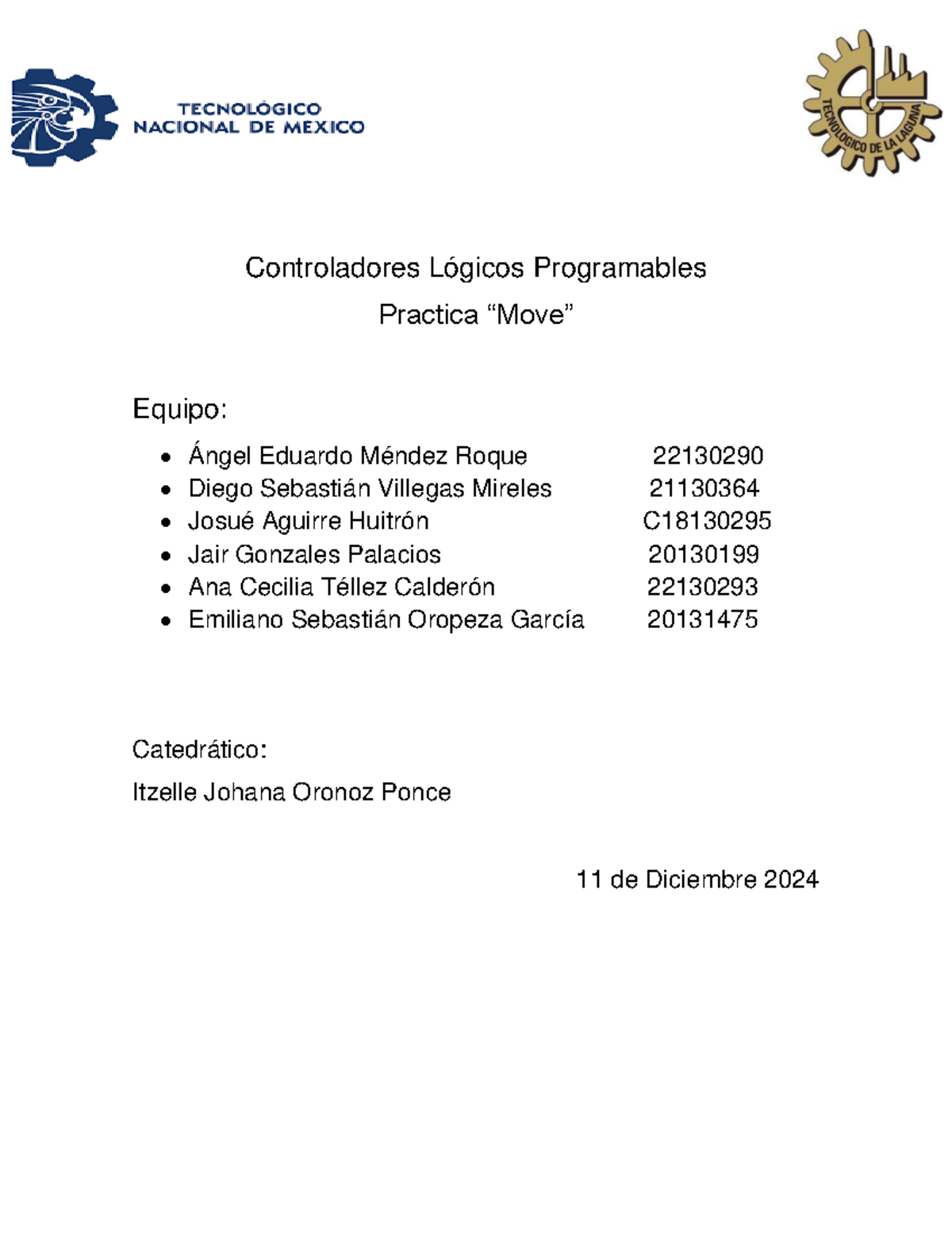 Practica 5 plc - Controladores Lógicos Programables Practica “Move ...