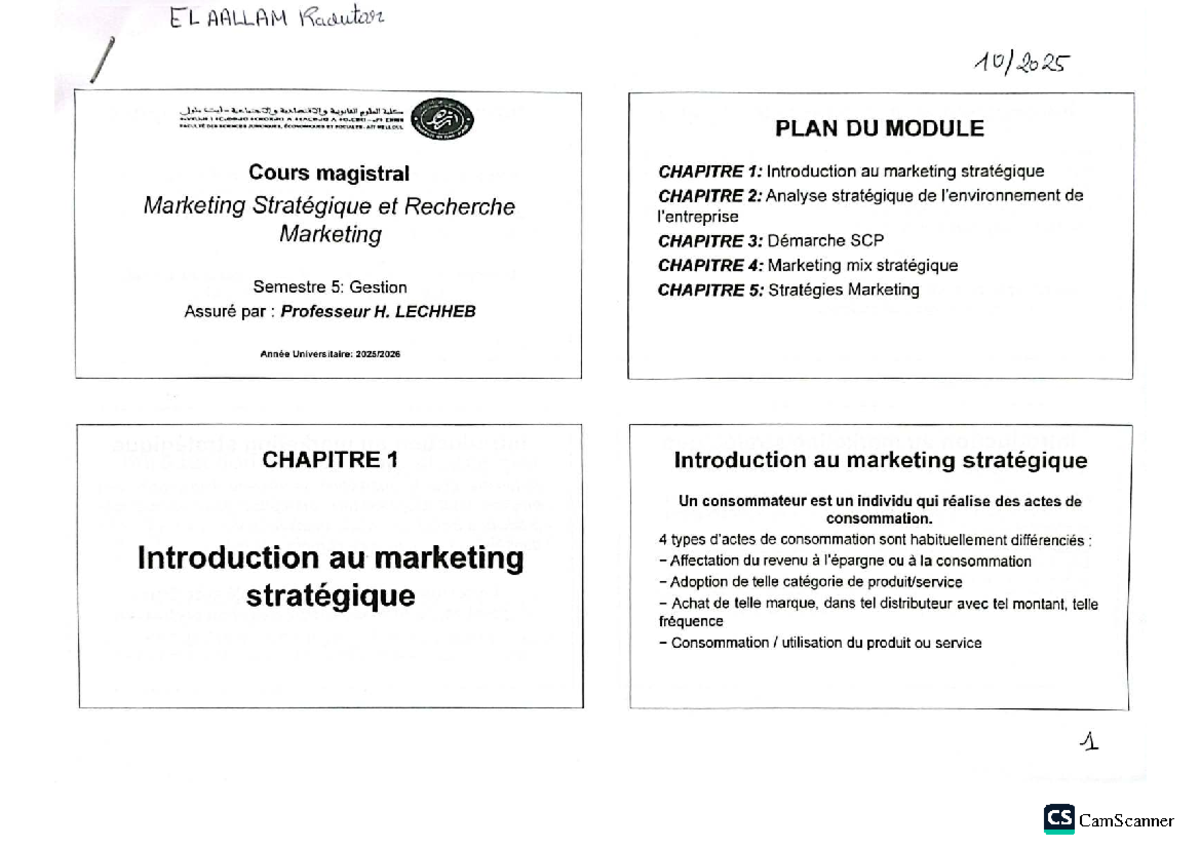 Mk Stg S5 - Chapitres sur le Marketing Stratégique et Analyse PESTEL ...