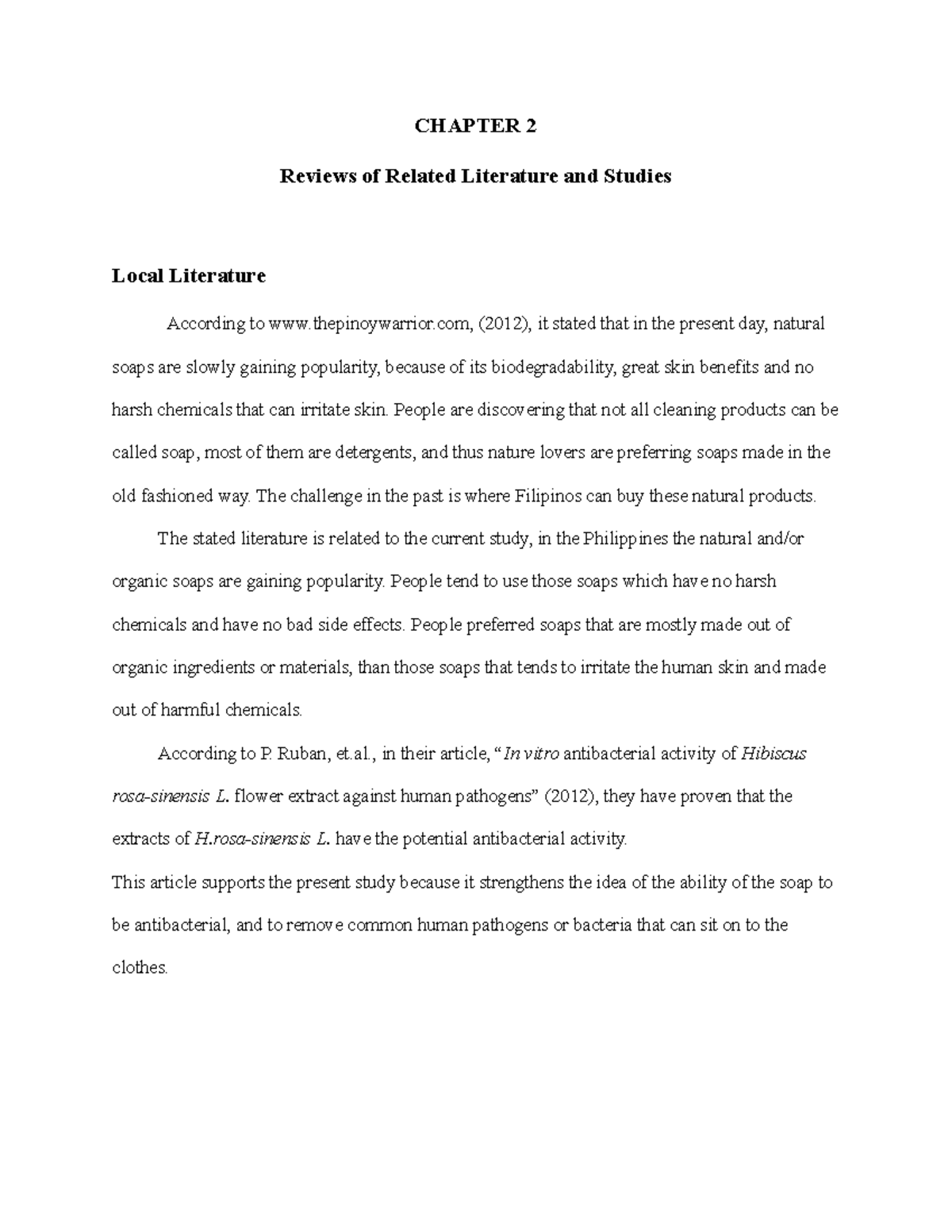 Chapter 2: Review of Related Literature and Studies on Natural Soaps ...