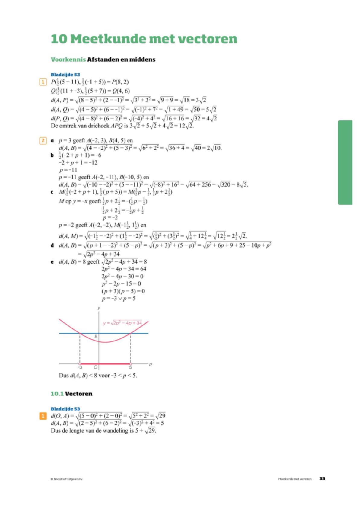 Meetkunde met Vectoren - Vwis B+-+H10 - Uitwerkvragen - Studeersnel