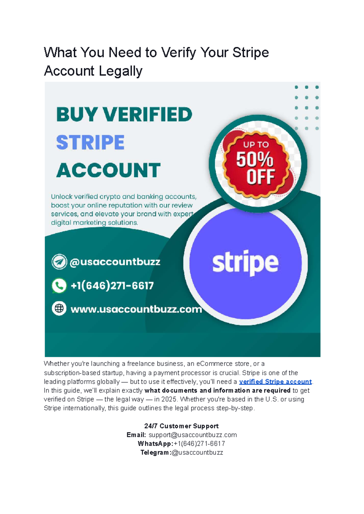 Guide to Legally Verify Your Stripe Account in 2025 - Studocu