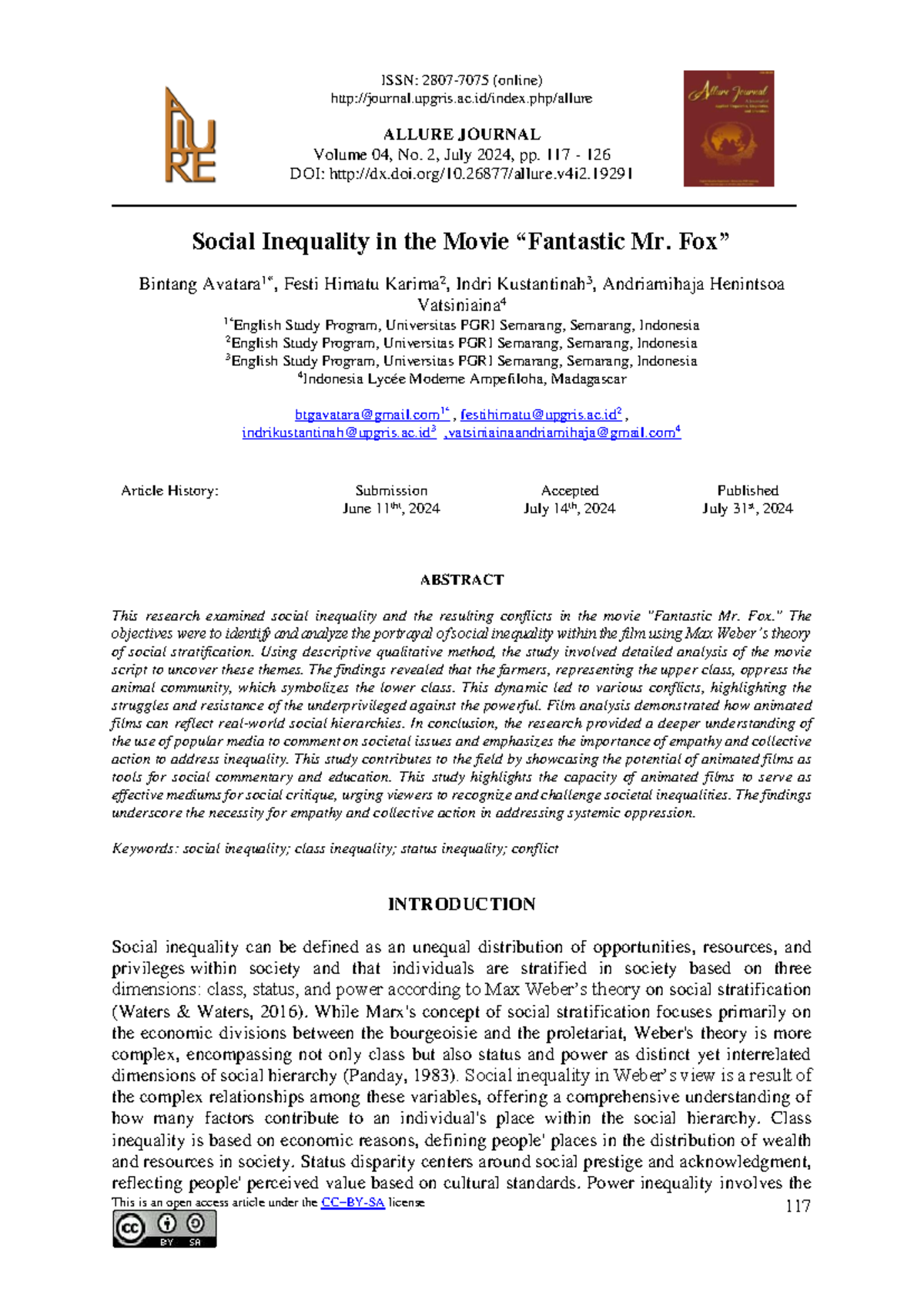 Fantastic Mr. Fox: Analyzing Social Inequality in Animation - Studocu