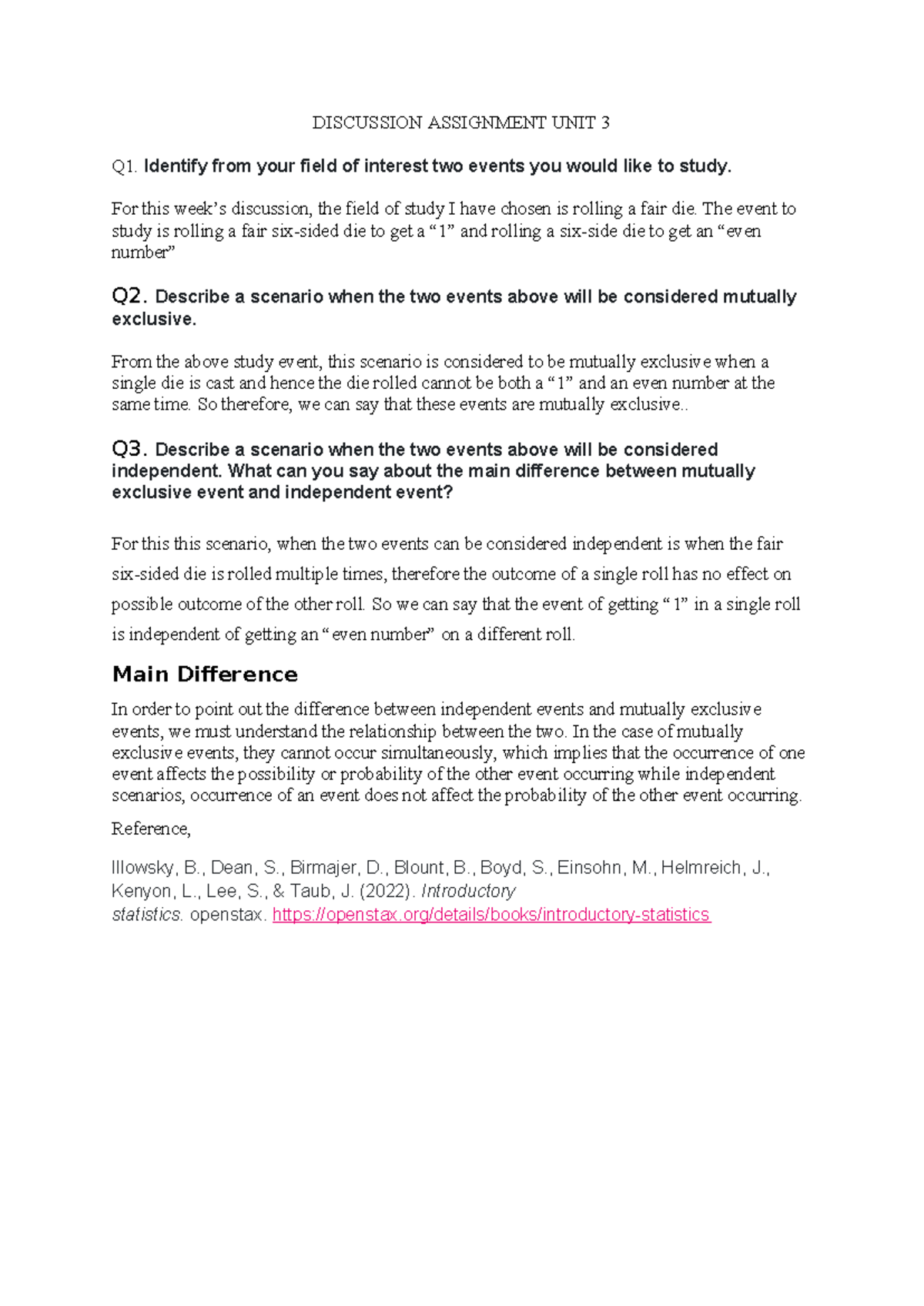 Discussion Assignment UNIT 3 Maths 1280 - DISCUSSION ASSIGNMENT UNIT 3 ...