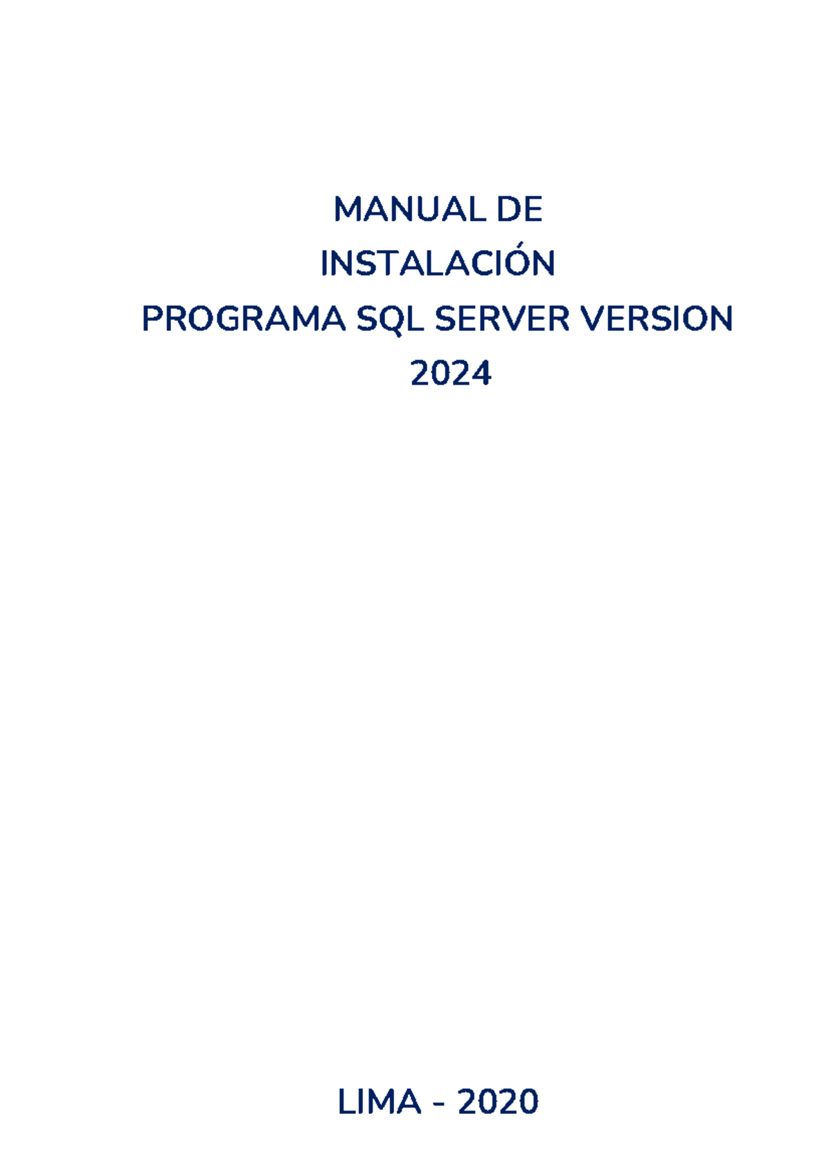 Manual de Instalación - SQL Server Developer 2024 - Studocu