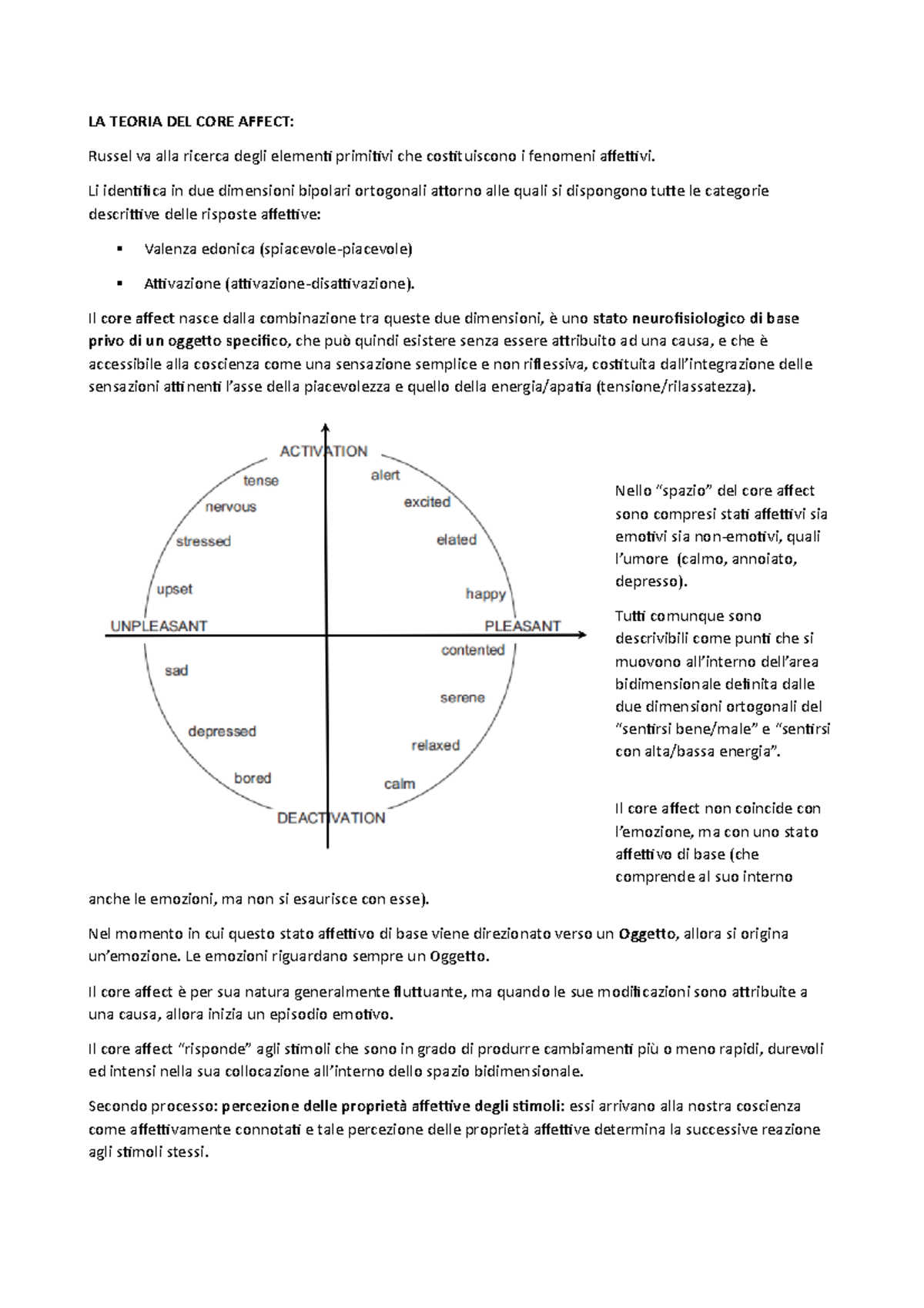 LA Teoria del Core Affect: Elementi Fondamentali e Processi Emotivi ...