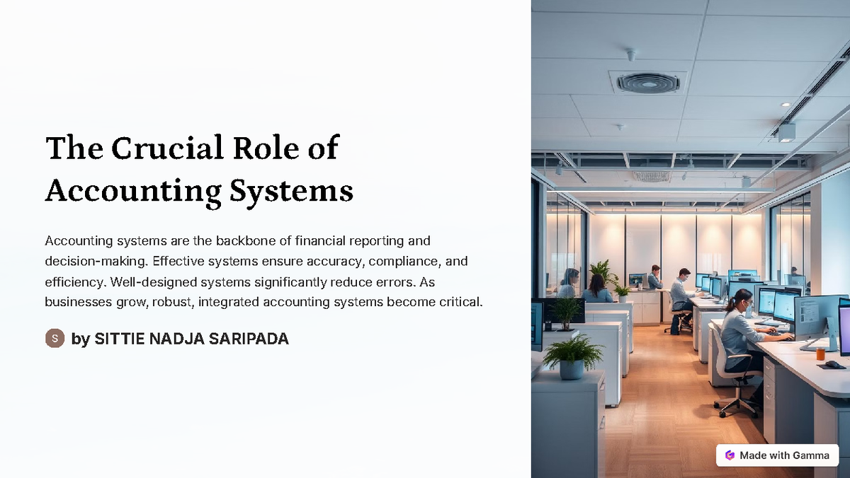 The Crucial Role of Accounting Systems - The Crucial Role of Accounting ...