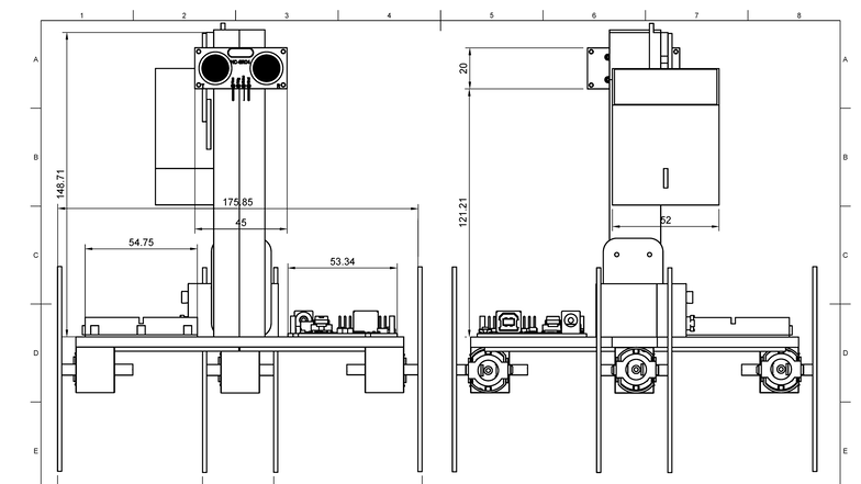 Robot front back view Drawing - 1 A 2 3 4 5 6 7 8 1 2 3 4 5 6 7 8 B C D ...