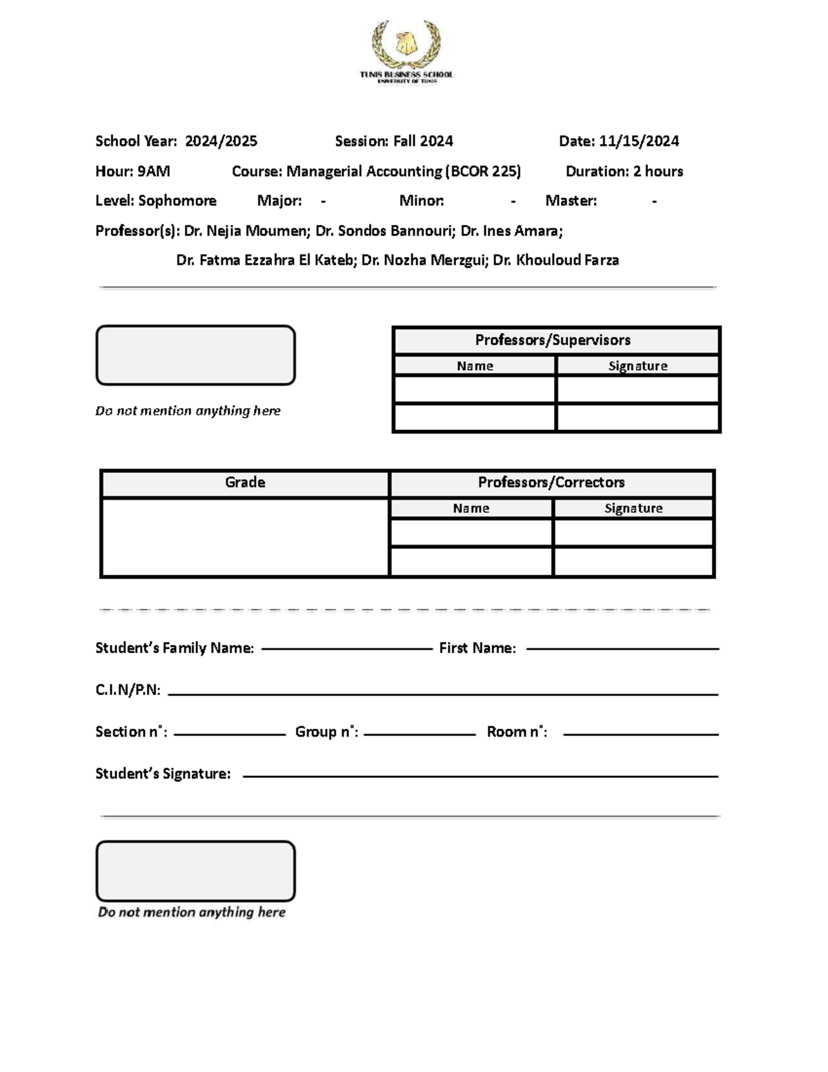 Managerial Accounting (BCOR 225) Exam Review - Fall 2024 - Studocu