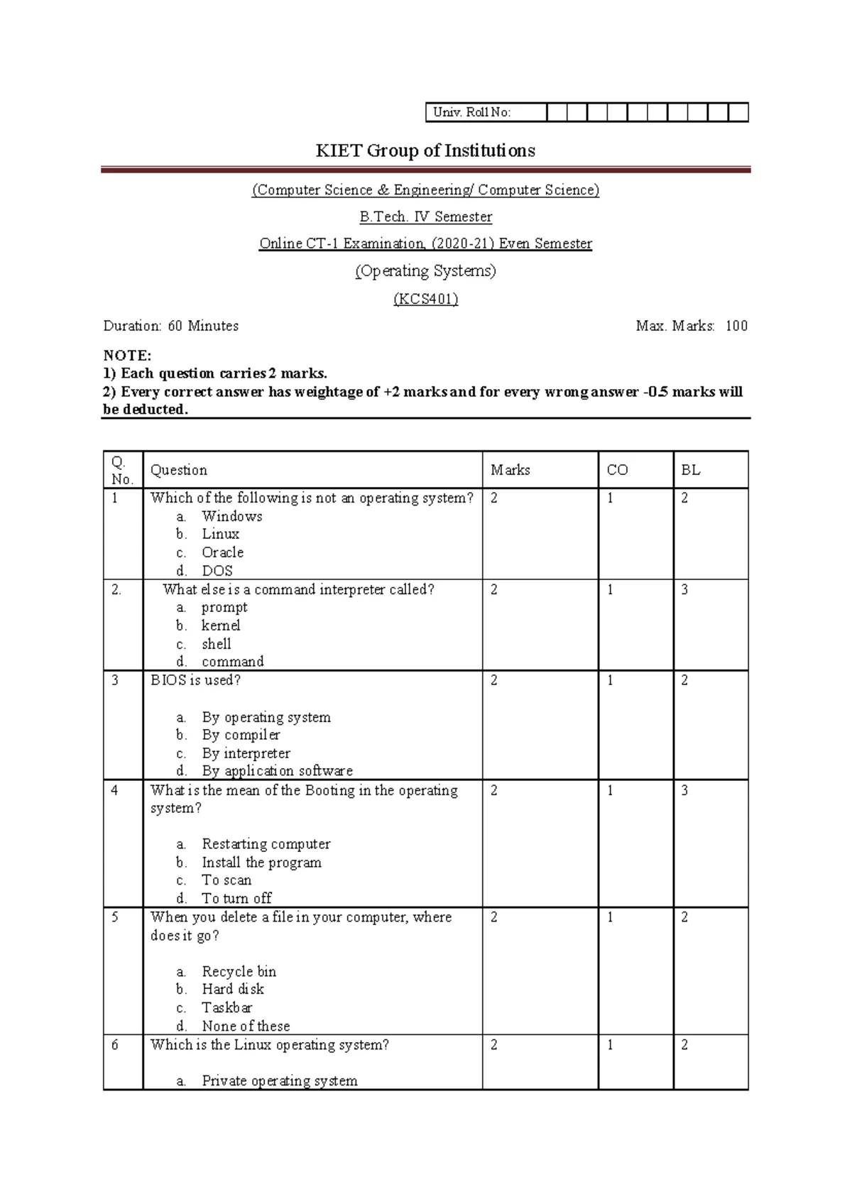 Lab Oskcs 451 Os Lab Practical File Operating Systems Lab Subject