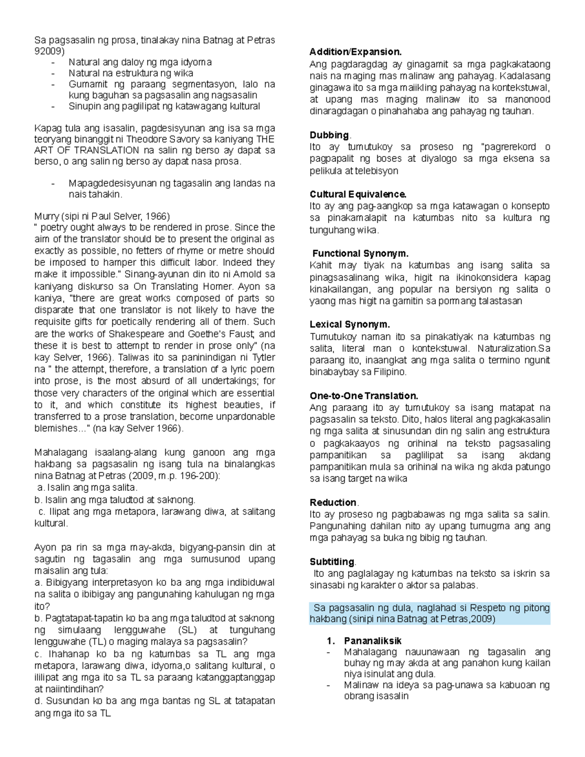 PID - Sa pagsasalin ng prosa, tinalakay nina Batnag at Petras 92009 ...