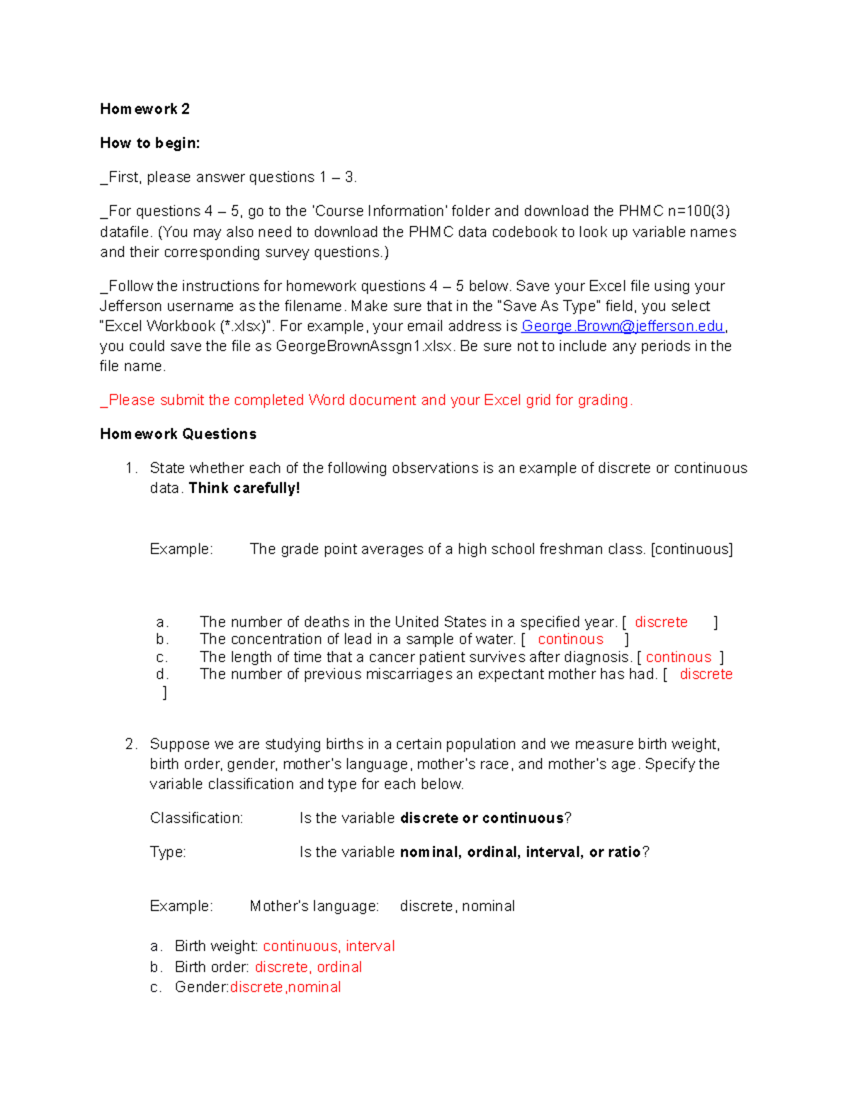 HW 2 - Applied Stats Homework: Data Classification & Variable ...