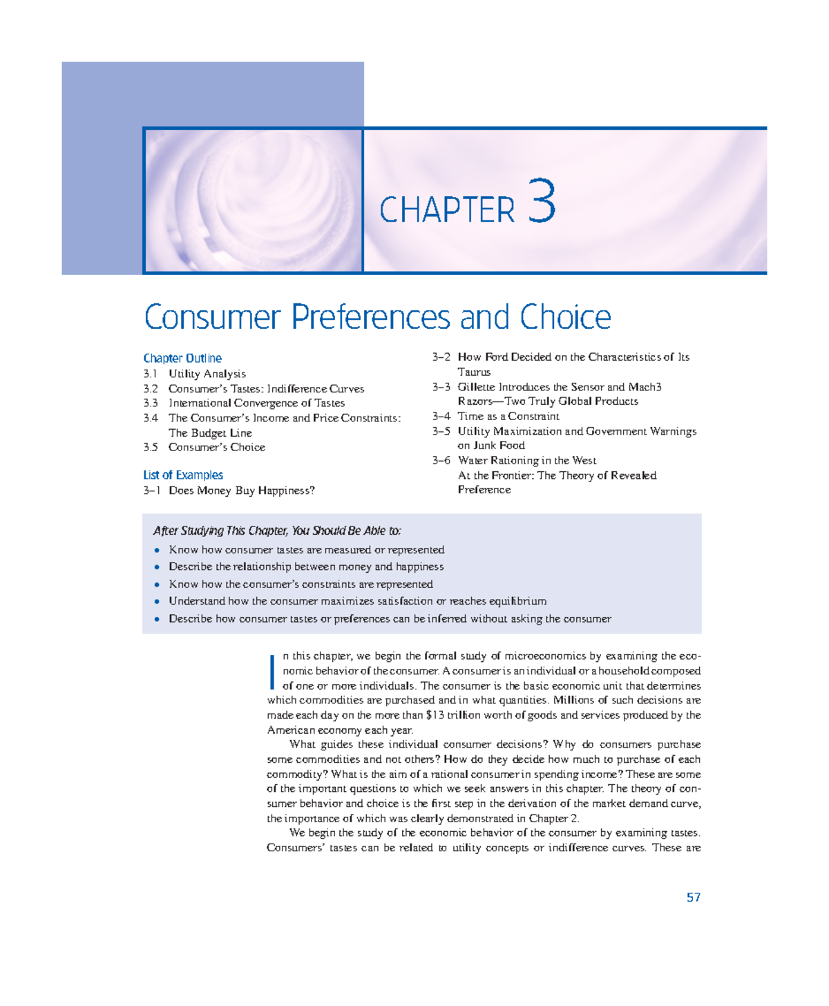 Salvatore: Microeconomics Chapter 3 - Consumer Preferences & Choice - Studocu