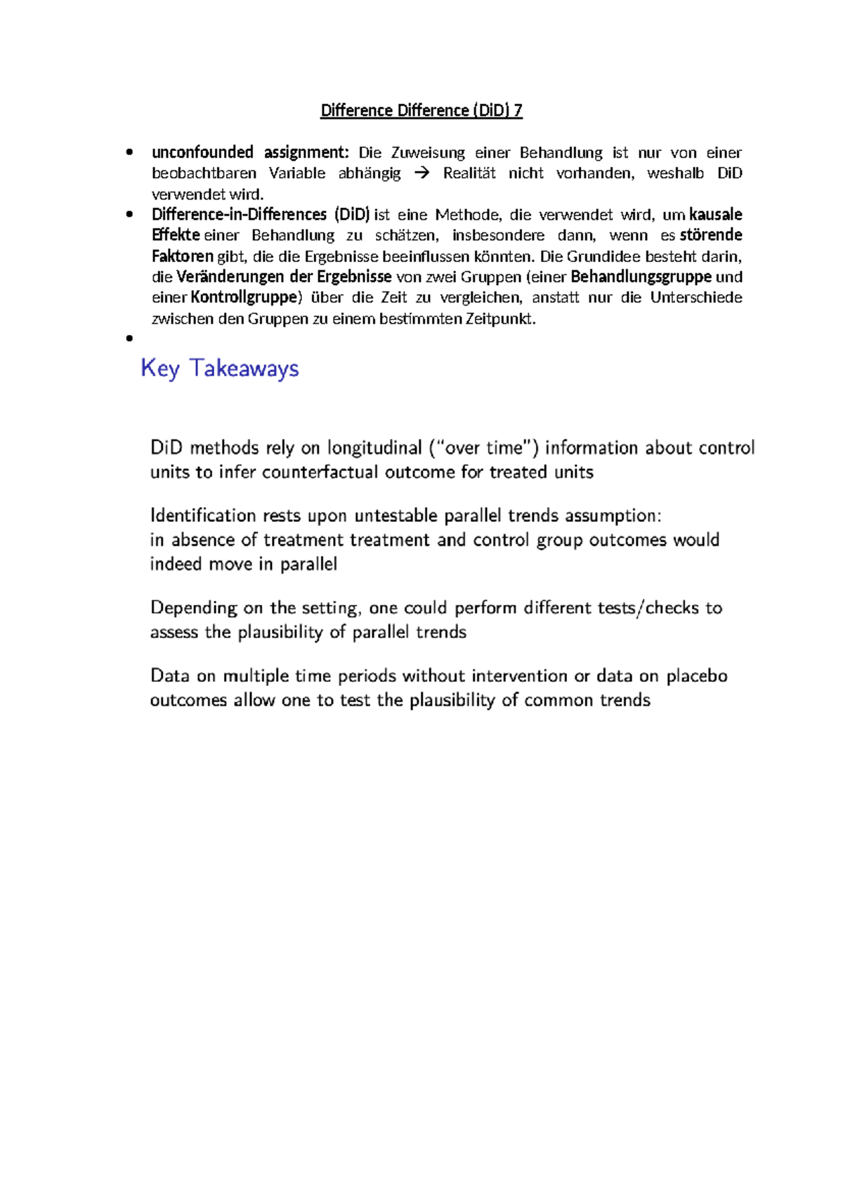 Difference Difference - Difference-in-Differences (DiD) ist eine ...