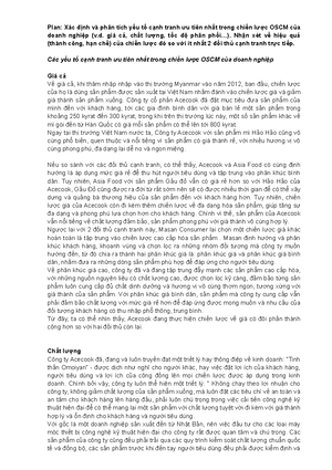 Bản sao của Tự luận Trắc nghiệm OSCM - TỰ LUẬN 1. Giải thích mô hình SCOR. Giải thích từng bước ...