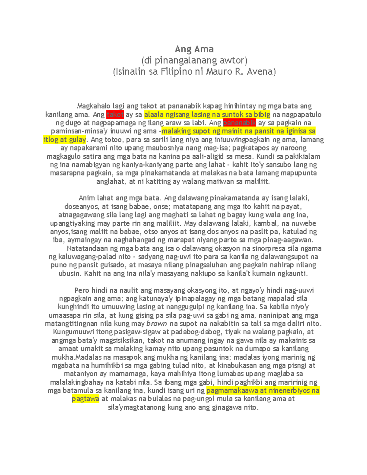 G-9 ST. LORENZO RUIZ: Ang Ama - Maikling Kwento ng Pamilya at Sakit ...