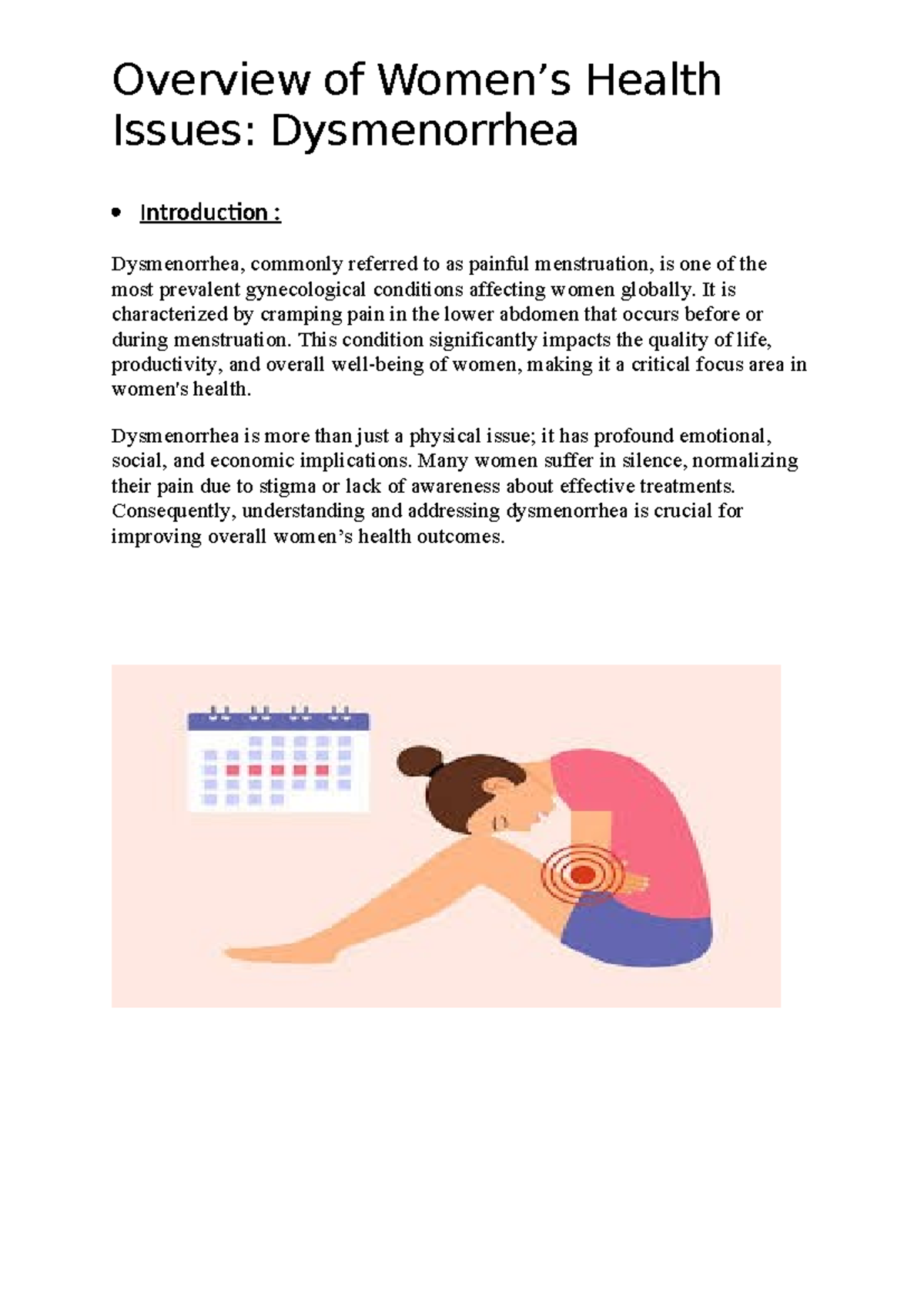 Dysmenorrhea Overview: Causes, Symptoms, and Management Strategies ...