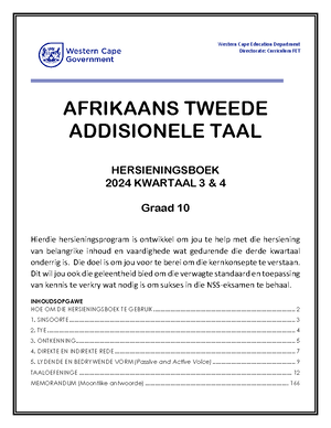 [Solved] Active and passive voice in afrikaans sal - Afrikaans - Second ...