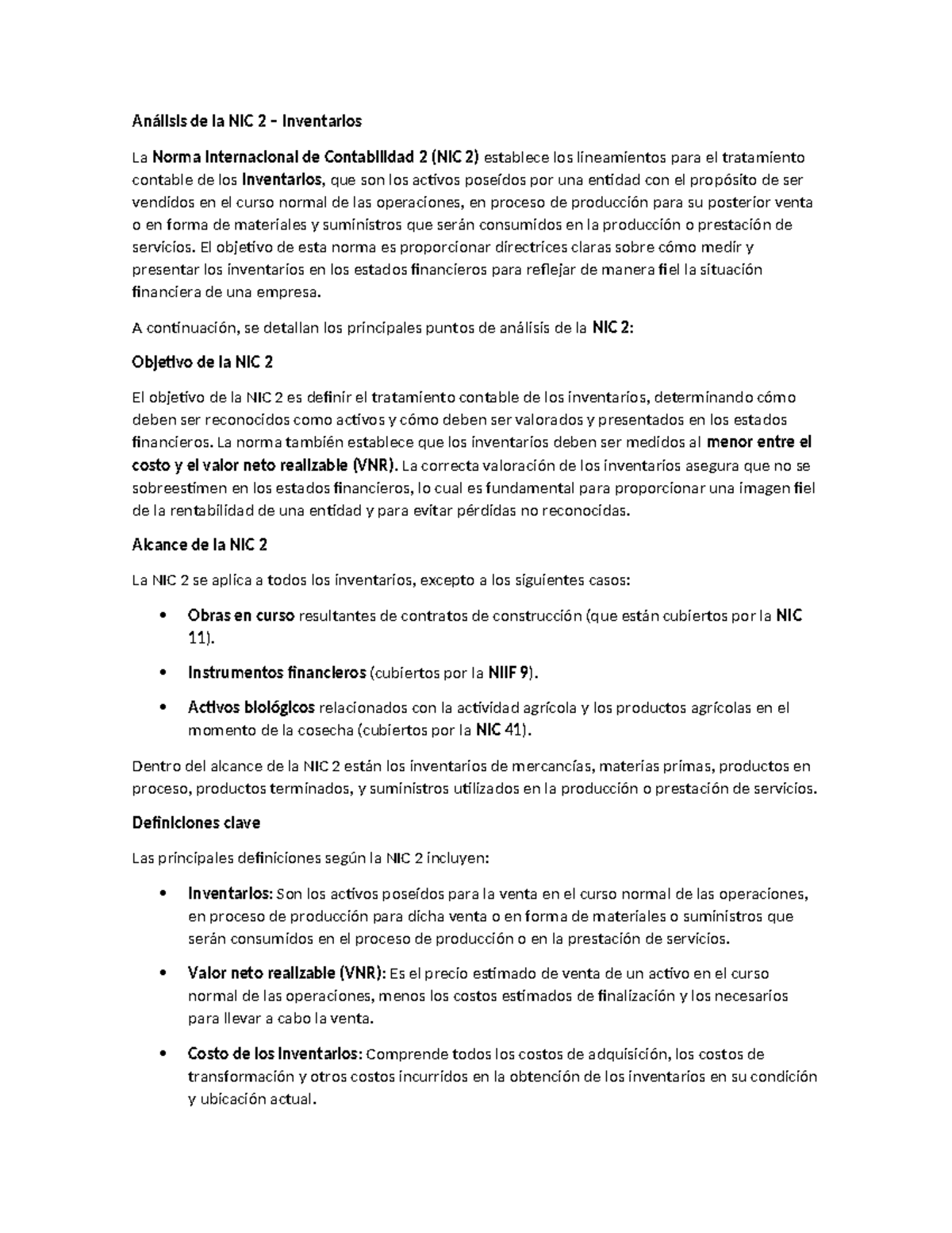 Análisis de la NIC 2 - Inventarios: Resumen y Consideraciones Clave ...