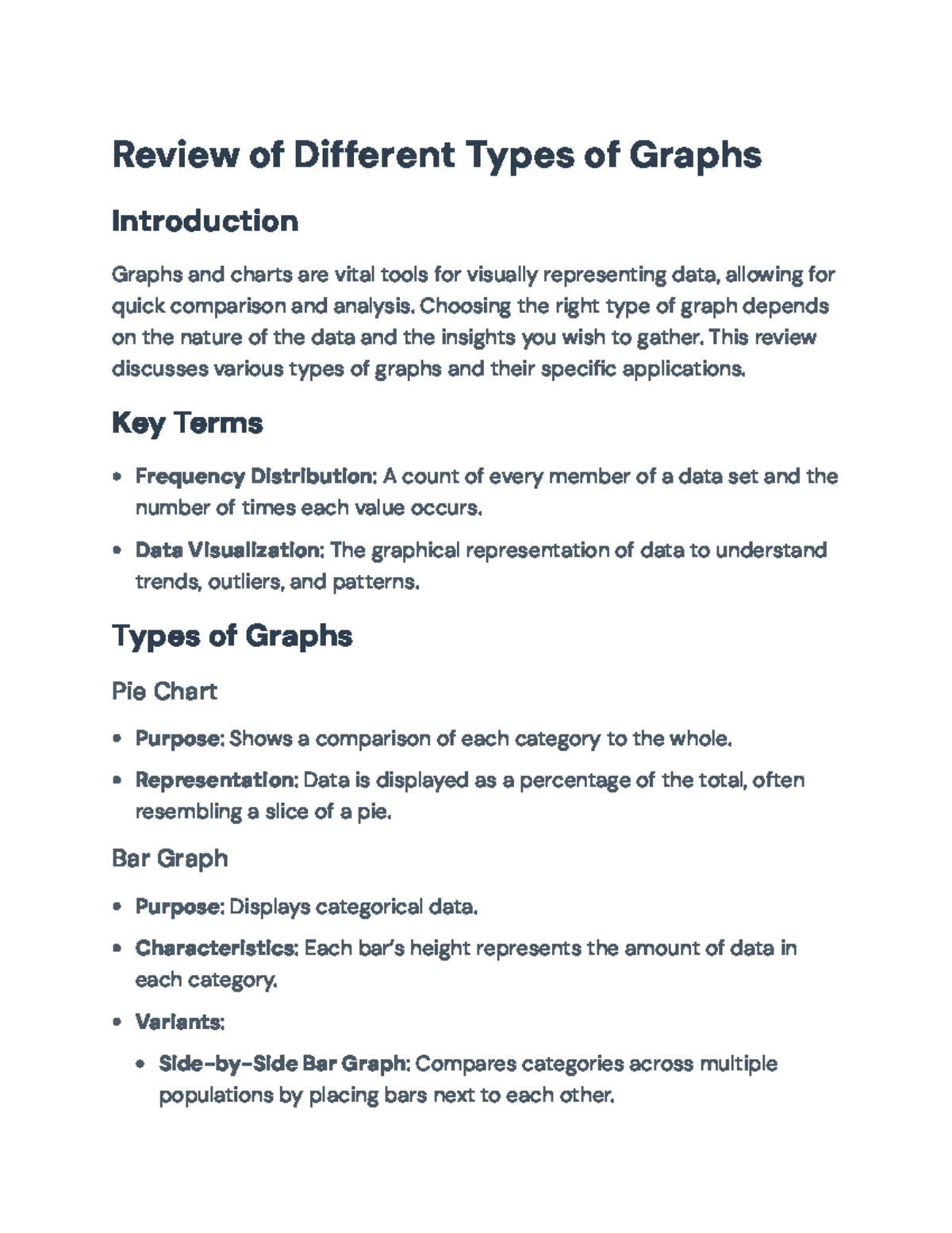 Review of Graph Types and Their Applications in Data Visualization ...