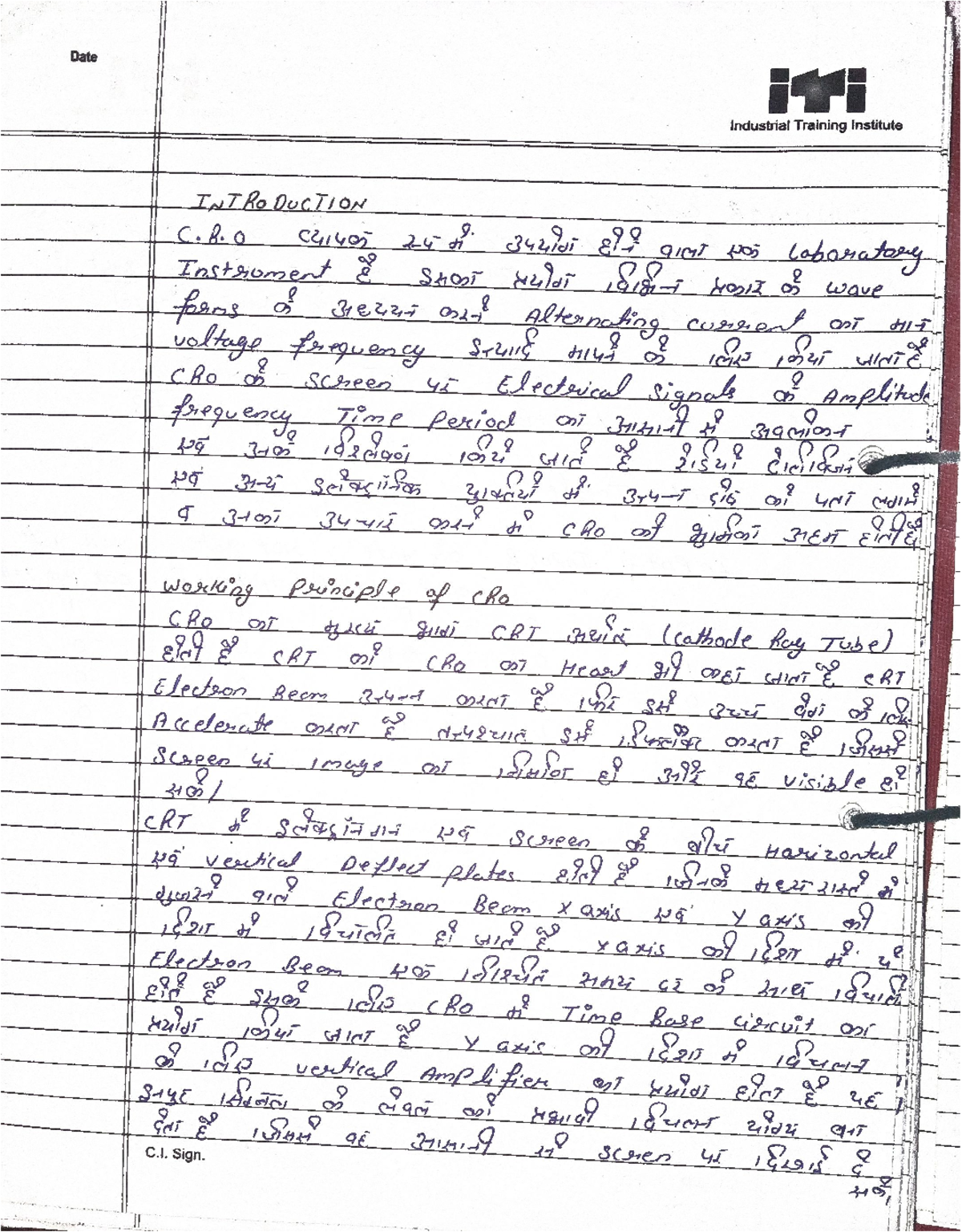 CRO and SCR Notes for Industrial Training Institute (ITI) - Studocu