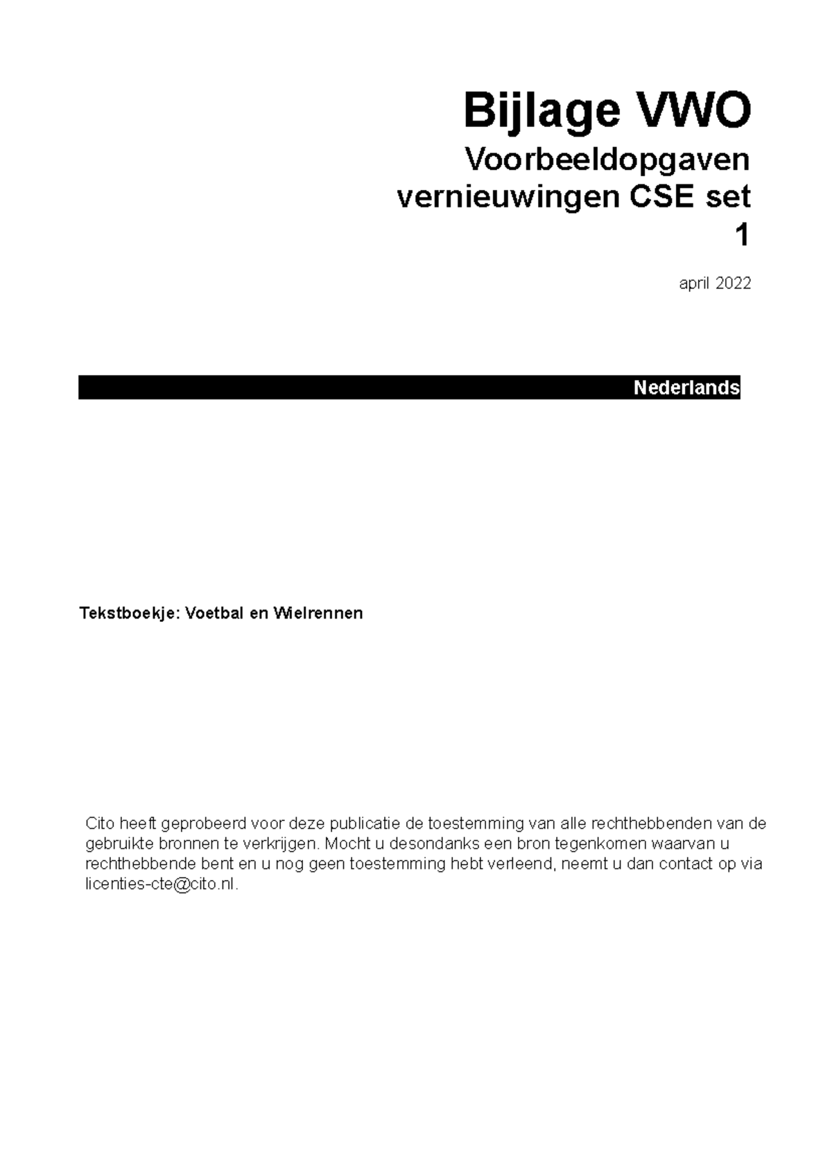 Oefenset NE VWO CSE Nederlands - Voorbeeldopgaven en Vragen - Studeersnel