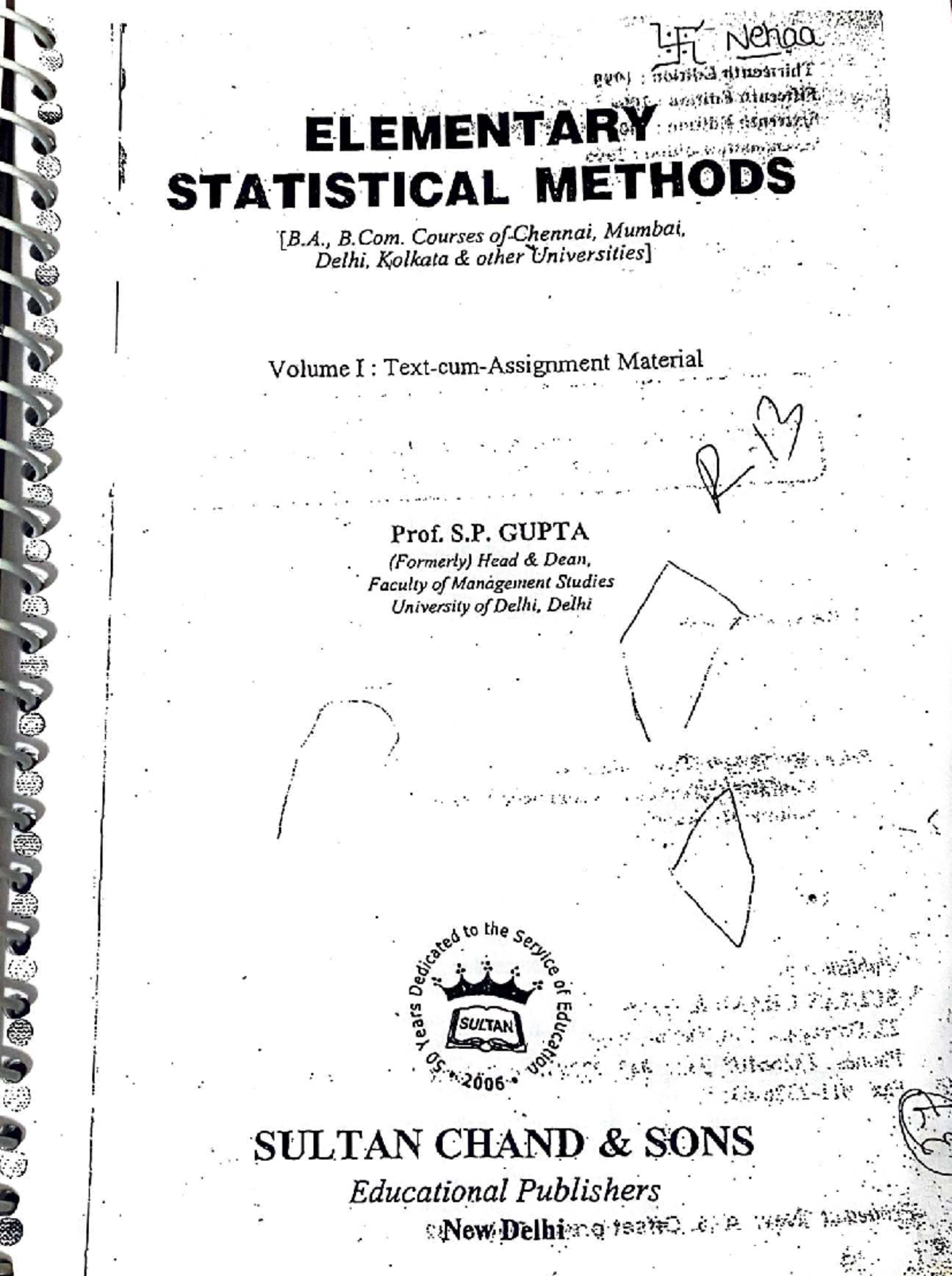 Elementary Statistical Methods: Classification and Tabulation (B.Com ...