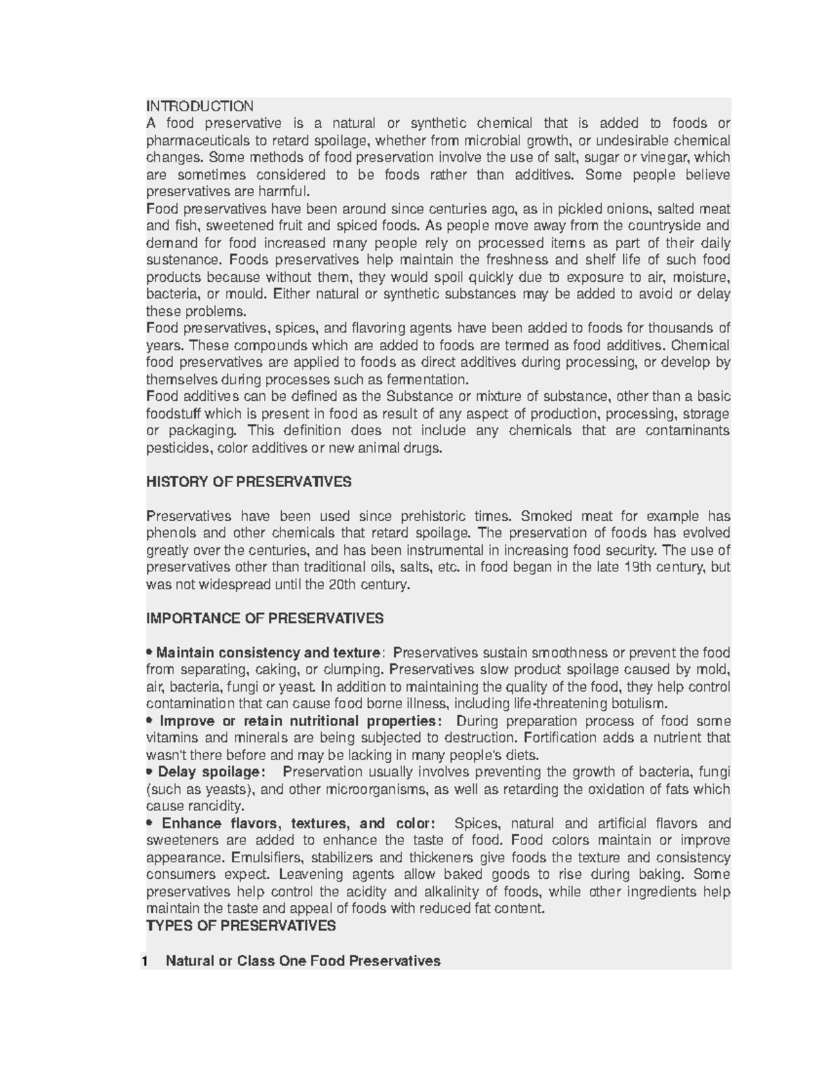 Preservatives - Lecture Notes 3: Understanding Food Additives in Detail ...