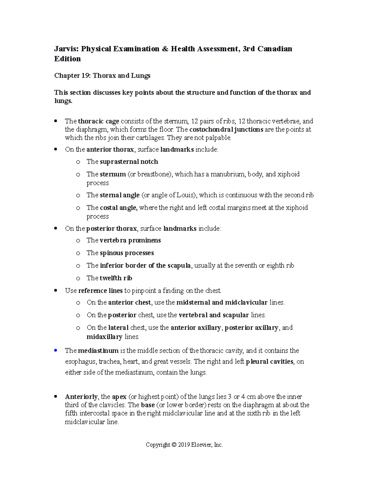 Chapter 019 - Thorax and Lungs - Jarvis: Physical Examination & Health ...