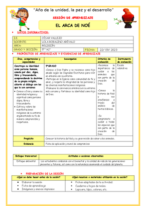 Sesion 2 - para decorar - NOMBRE DE LA ACTIVIDAD DE APRENDIZAJE: “LA ...