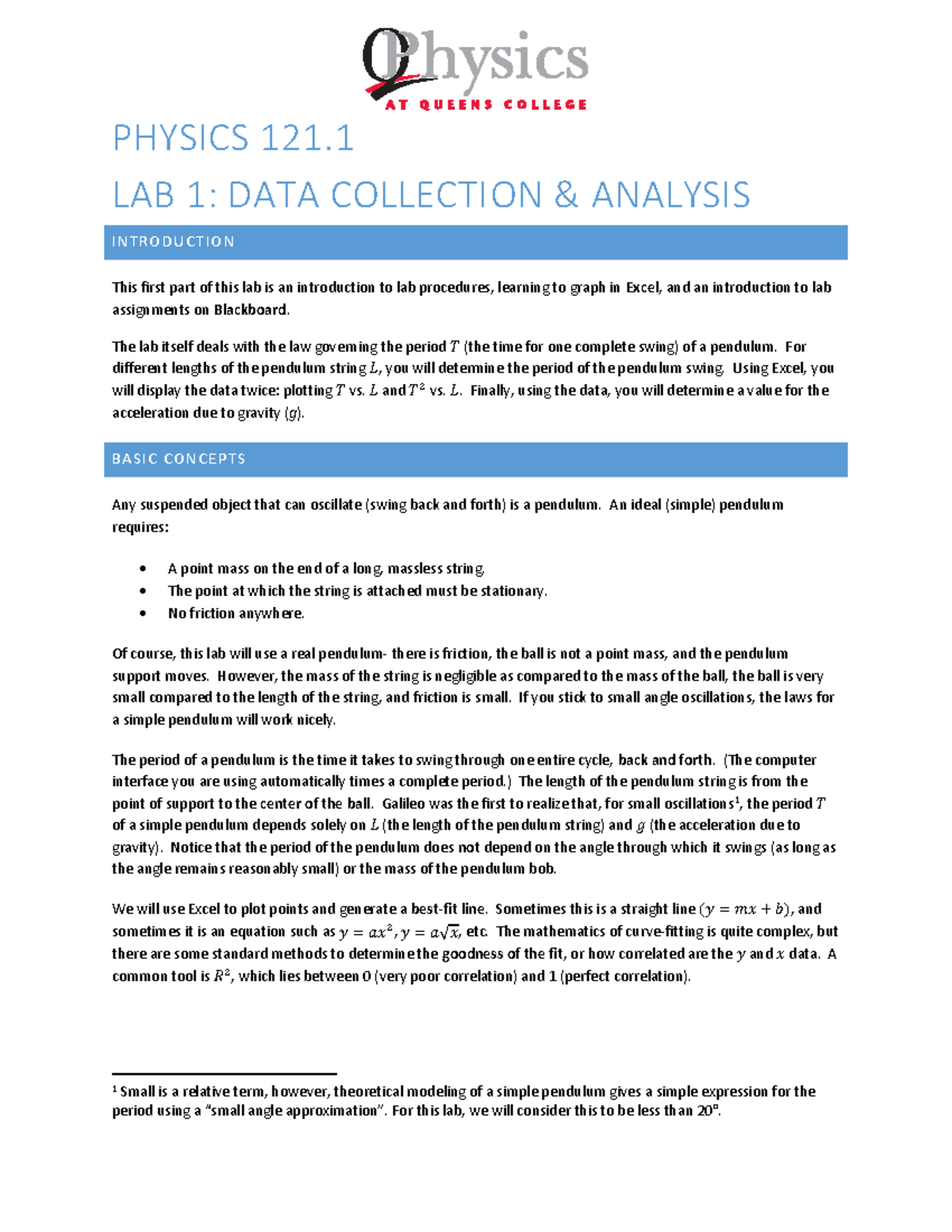 Phys121-Lab 01-Data Collection & Analysis - PHYSICS 121. LAB 1: DATA ...