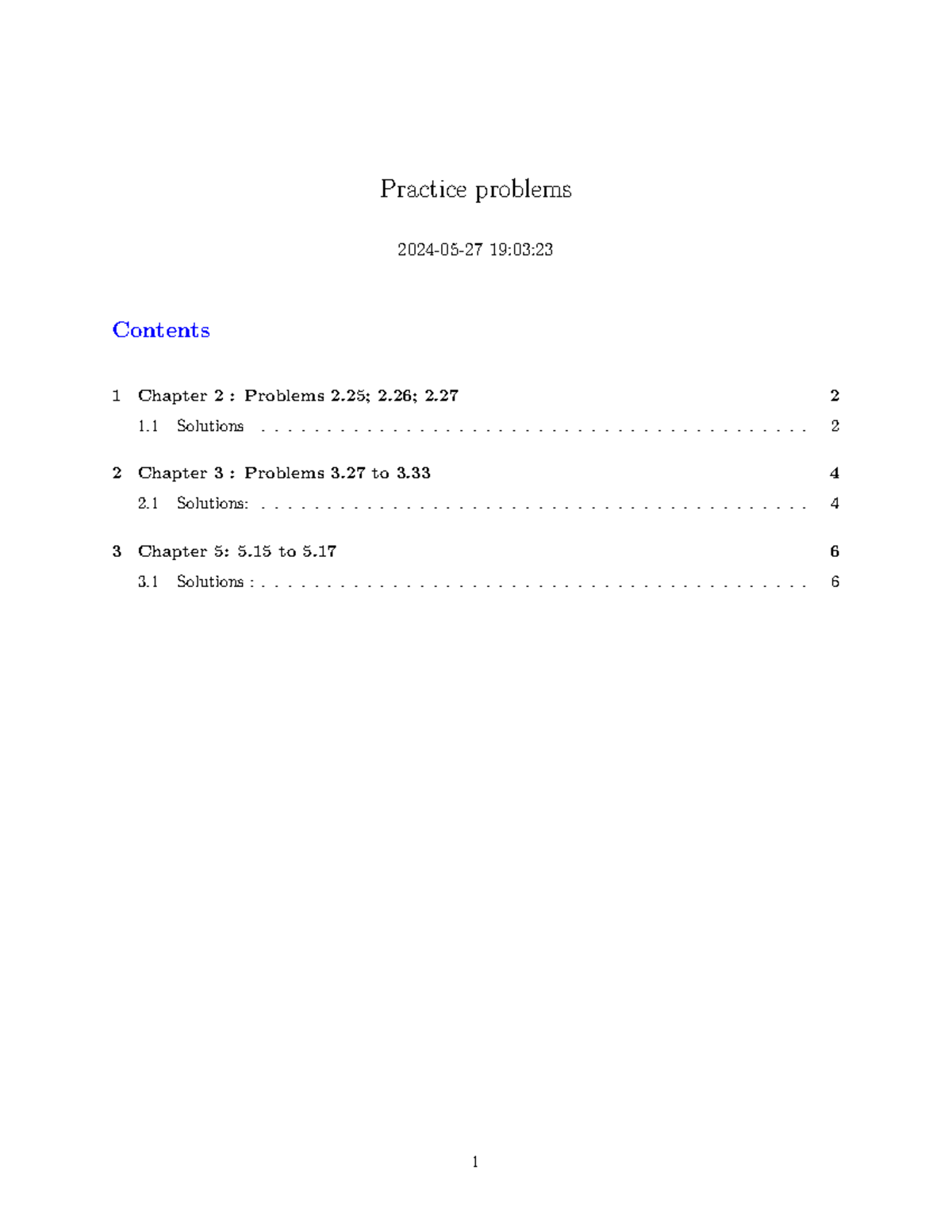 Practice Problems and Solutions for Regression Analysis (Course Code: 2024) - Studocu