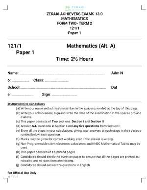 FORM 2 Biology Comprehensive Revision Notes and KCSE Qs - Studocu