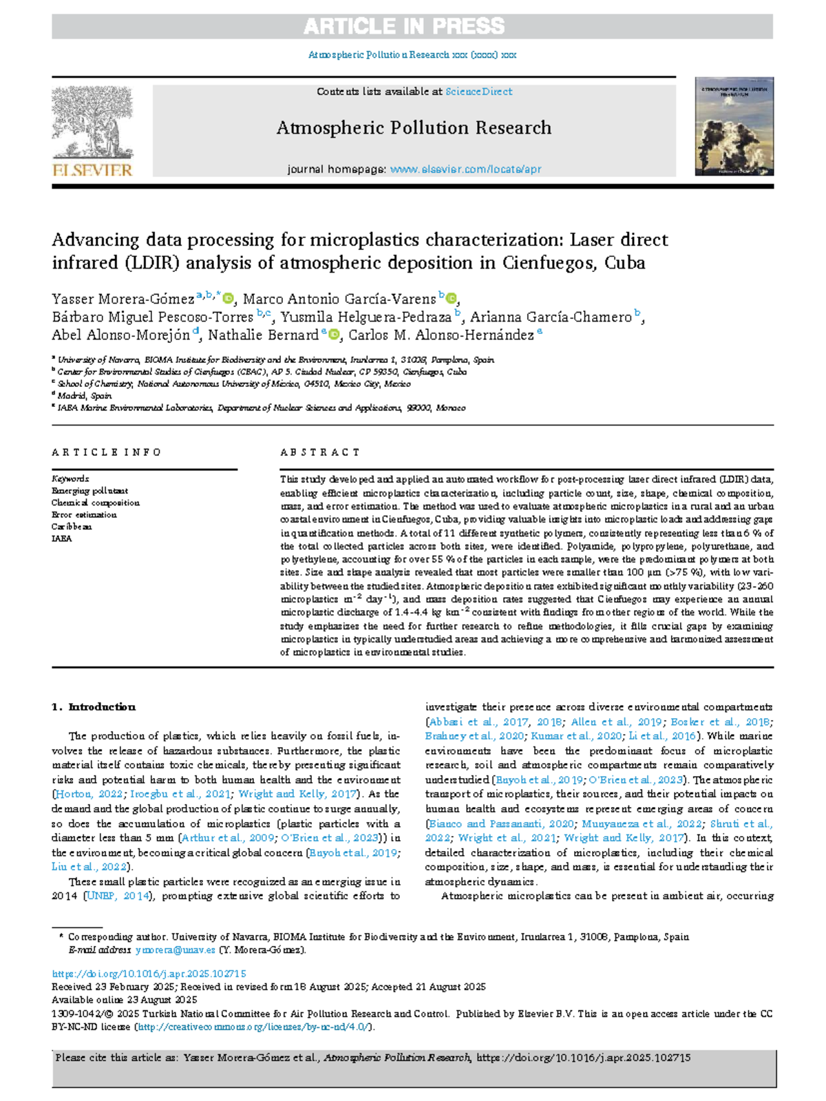 Advancing LDIR Techniques for Microplastics in Atmospheric Pollution ...