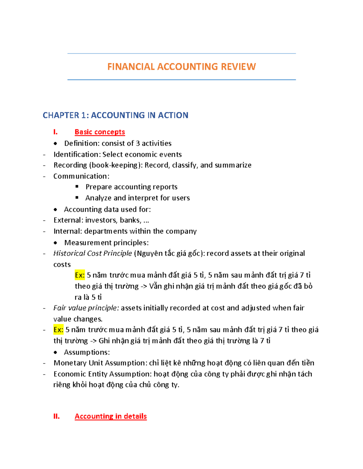 FA- Midterm- Revision - FINANCIAL ACCOUNTING REVIEW CHAPTER 1 ...