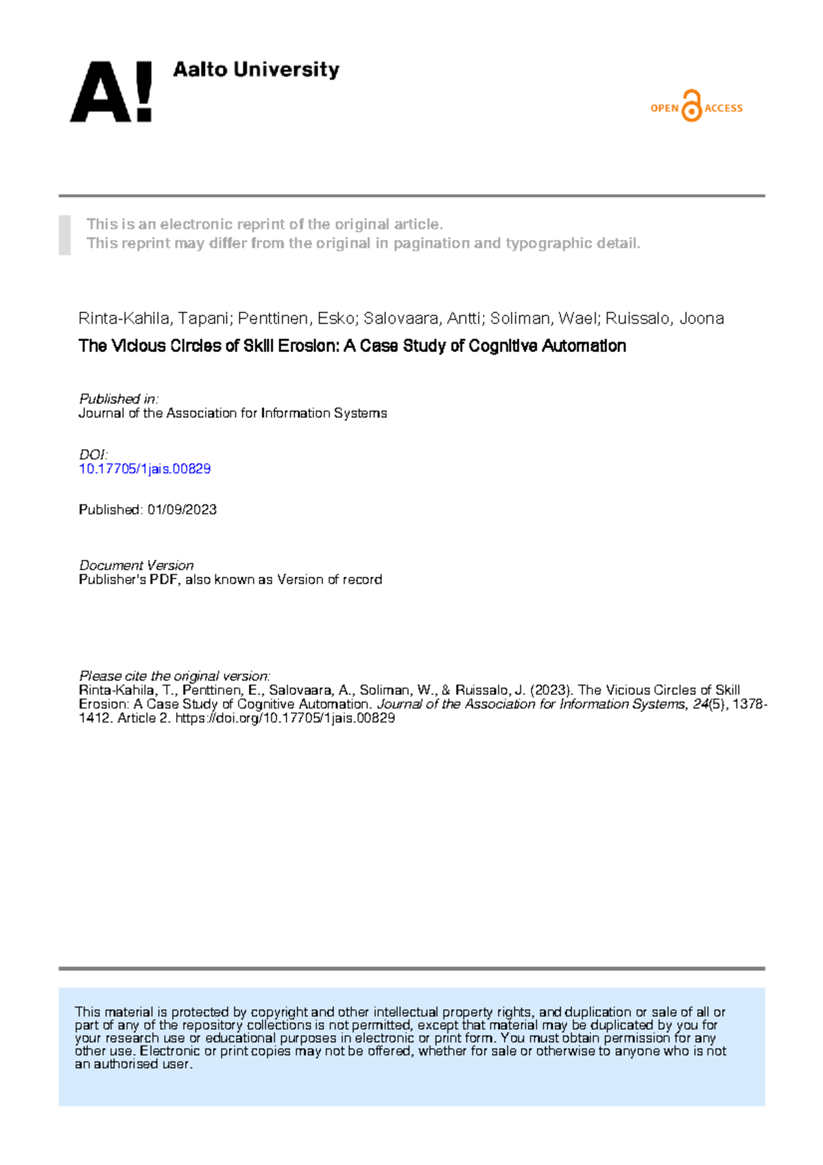 Rinta Kahila 2023: The Vicious Circles of Skill Erosion - A Case Study ...