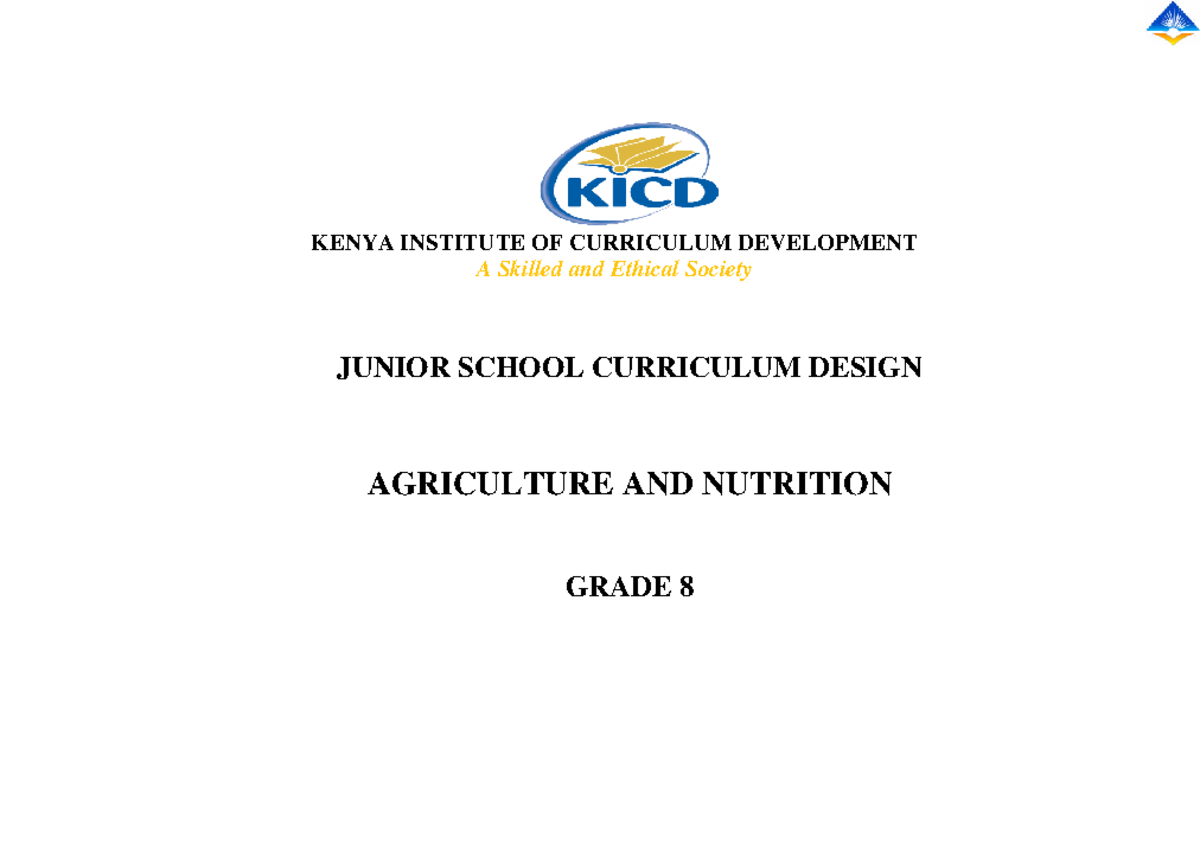 Grade 8 Agriculture & Nutrition Curriculum Design: A Comprehensive ...