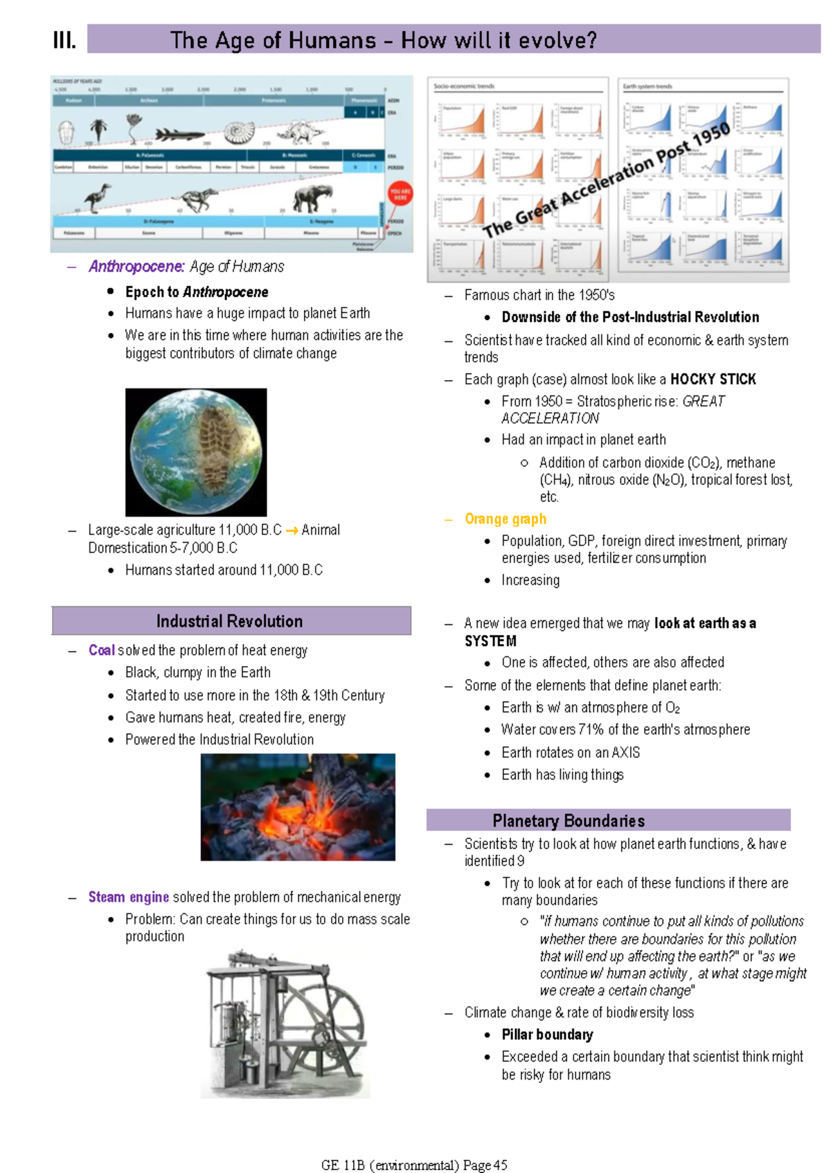 Environmental Health Topic 4 - Finals - Anthropocene: Age of Humans ...