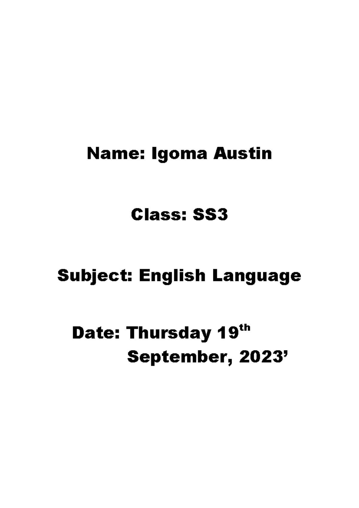 SS3 English Language: Guide to Making & Decorating a Birthday Cake ...