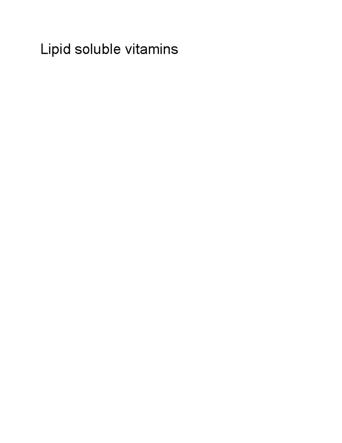Lipid Soluble Vitamins: Summary Notes on K & E Functions and Structures ...
