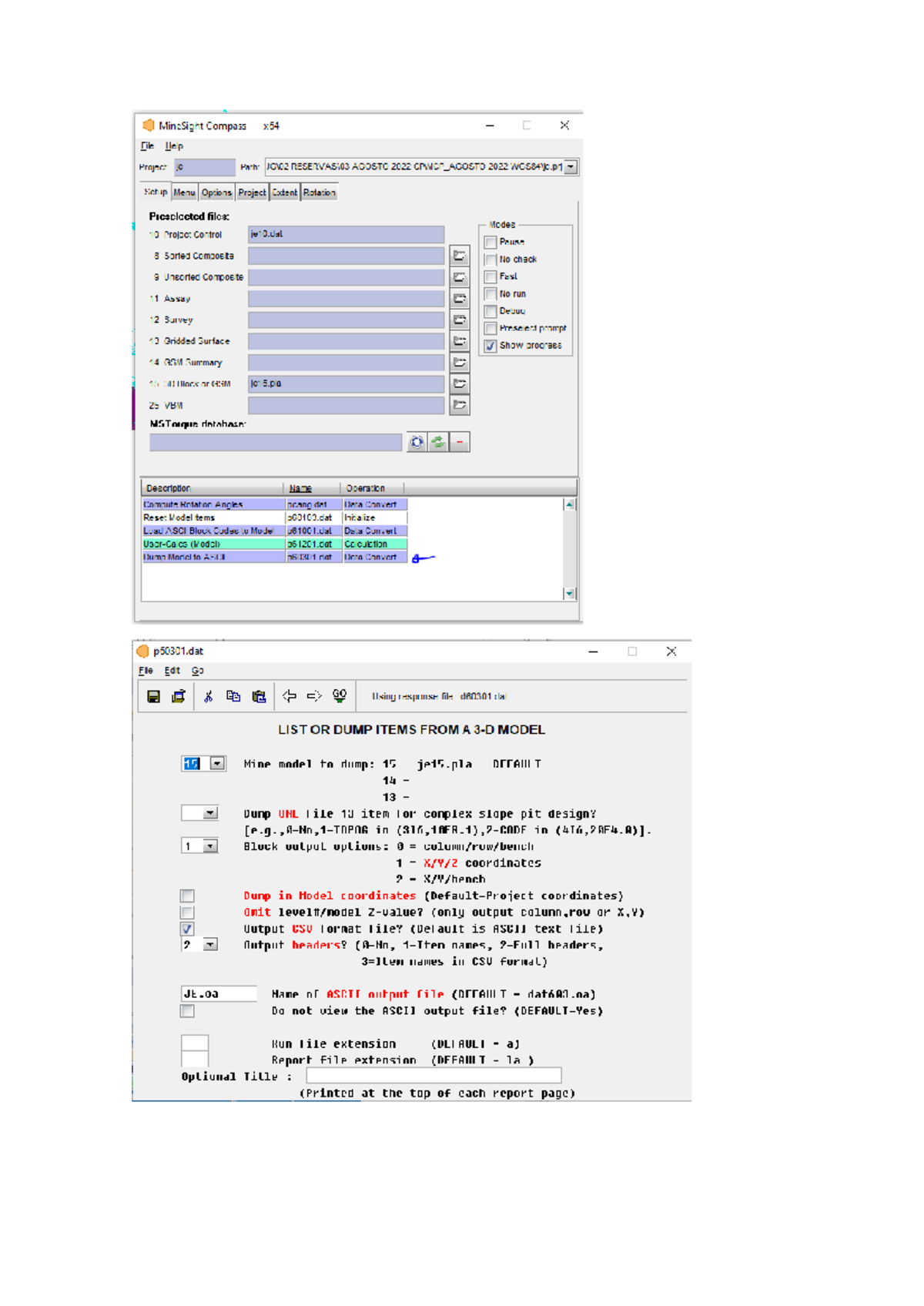 Exporting CSV Files in MineSight Compass: Setup & Options Guide - Studocu