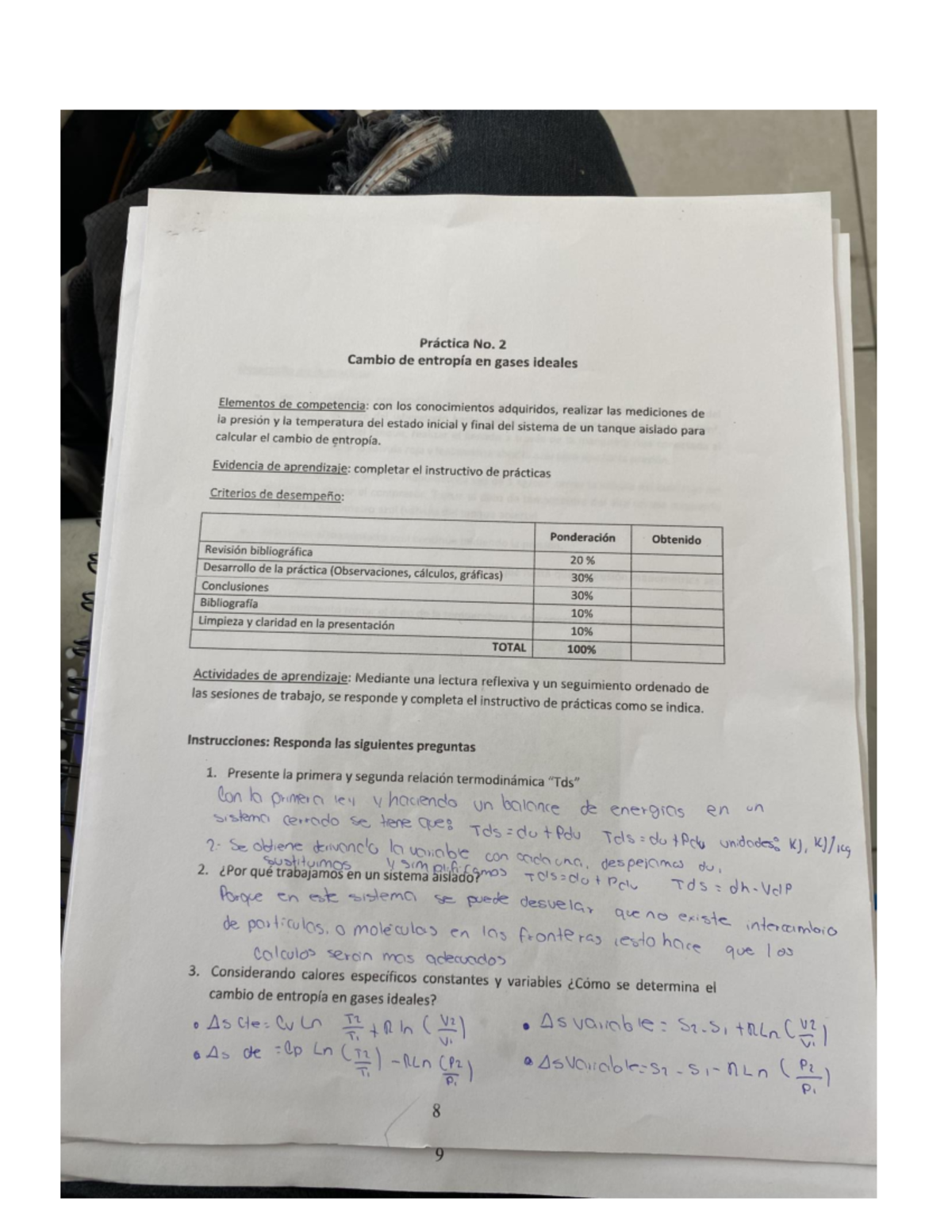 Práctica 2 lab de termo - Termodinámica De Gases Y Vapores Y Laboratorio - Studocu