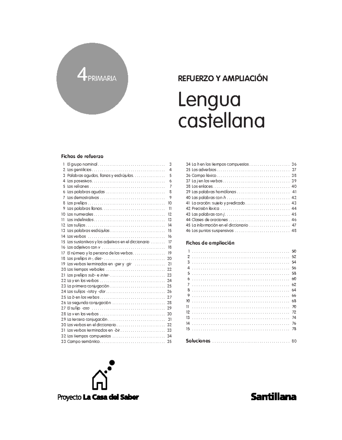Refuerzo y Ampliación Lengua Castellana 4º Primaria: Fichas de Estudio ...