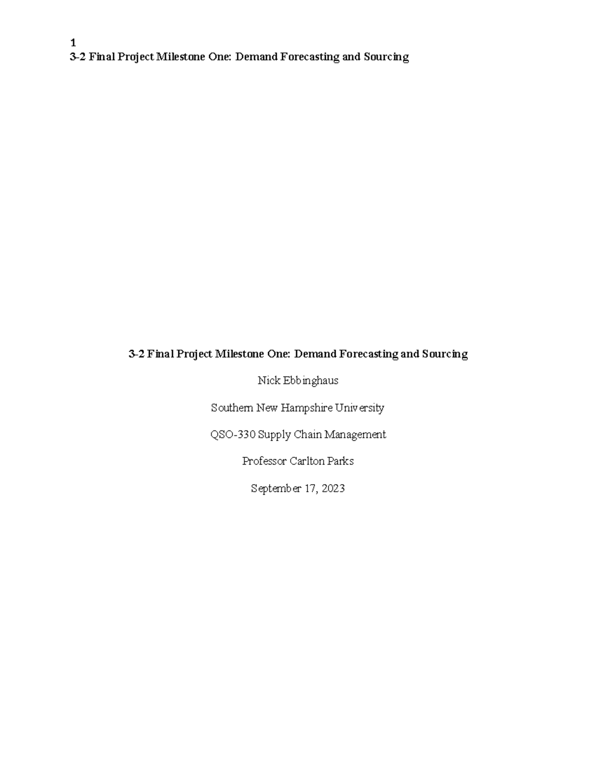QSO-330 Final Project Milestone 1: Demand Forecasting in Walmart - Studocu