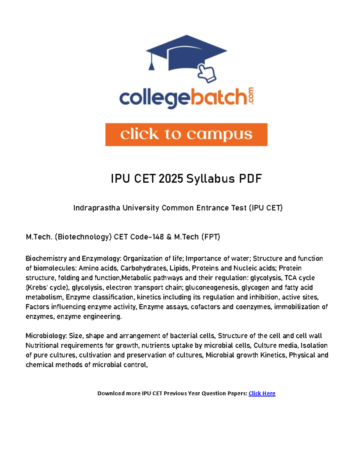 IPU-CET-Syllabus - ipu all subject syllabus - IPU CET 2025 Syllabus PDF ...