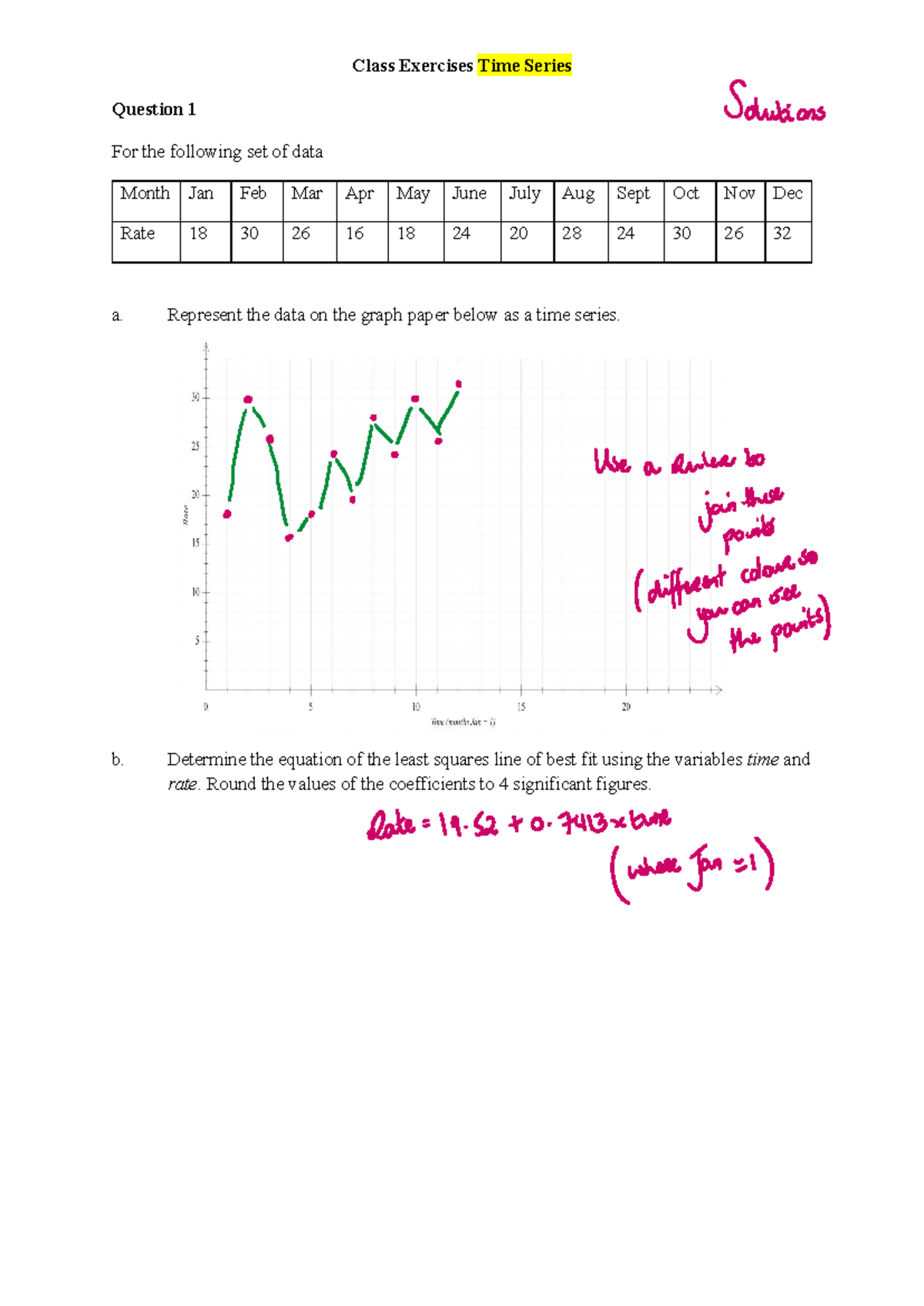 2026 Time Series Class Exercises Solutions and Analysis - Studocu